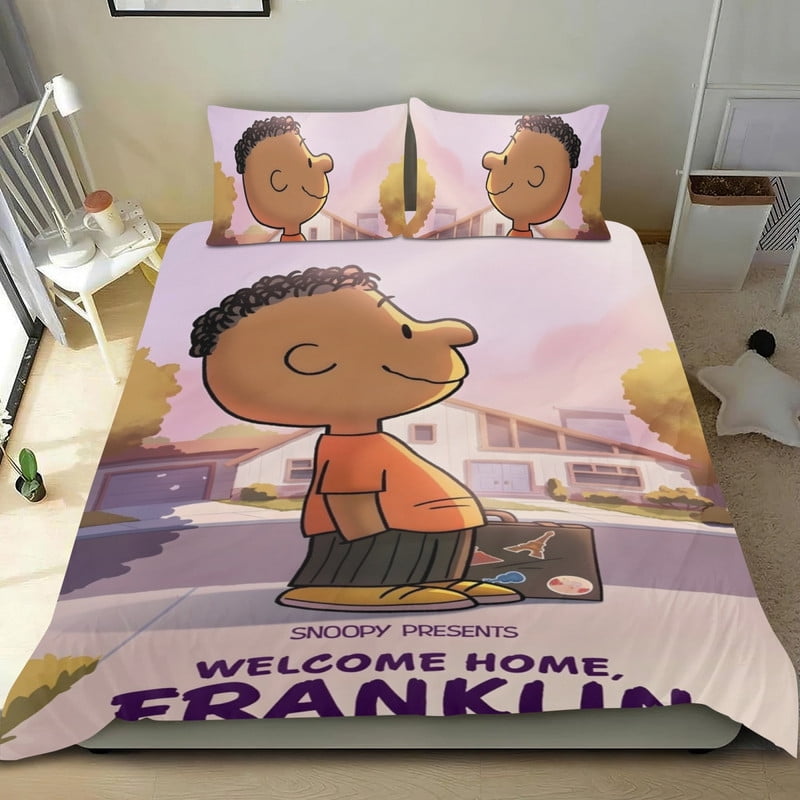 Cartoon 3 Piece Bedding Set Snoopy Presents: Welcome Home, Franklin ...