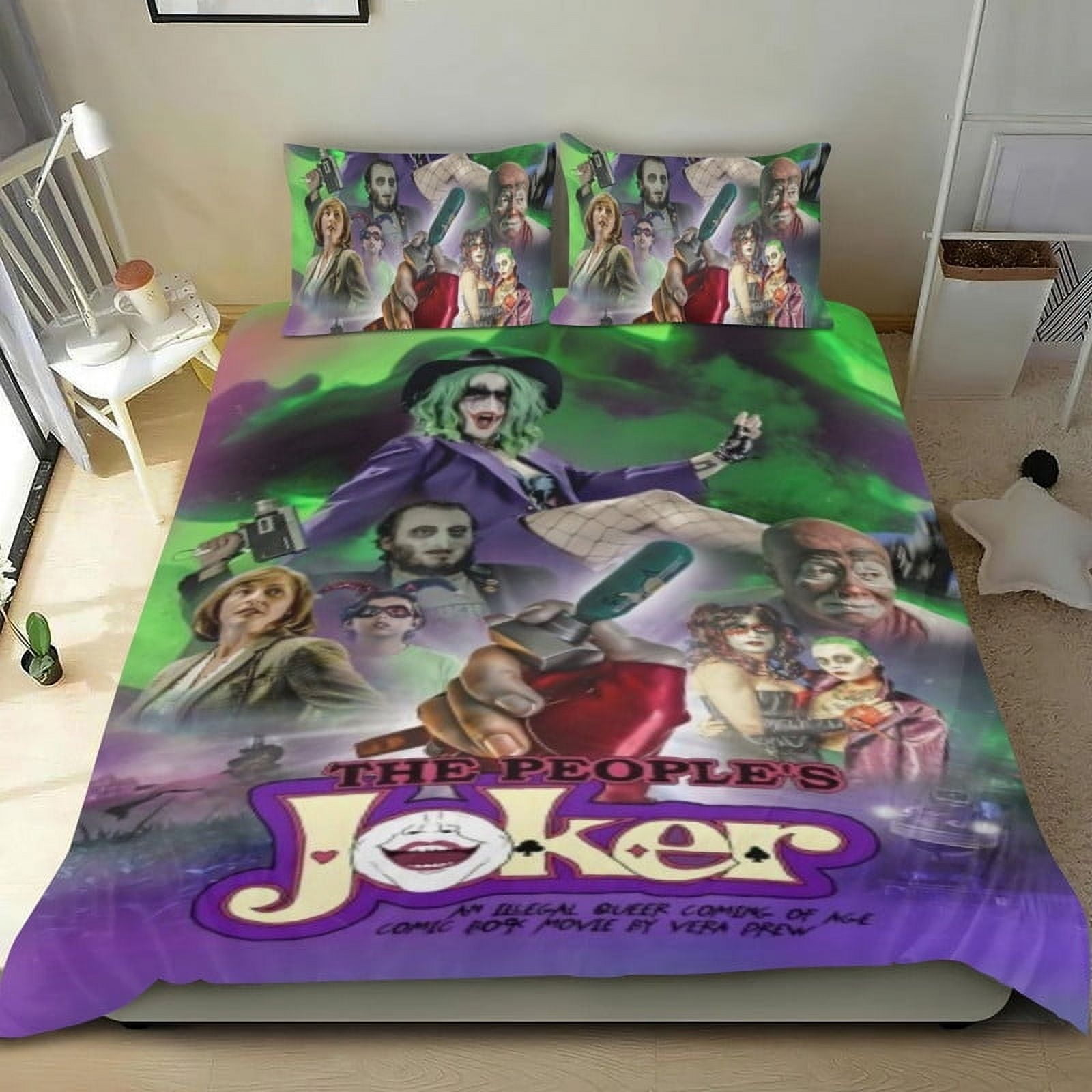 Cartoon 3 Piece Bedding Set The People's Joker Comforter Set Cute Duvet Cover Sets Super Soft ...