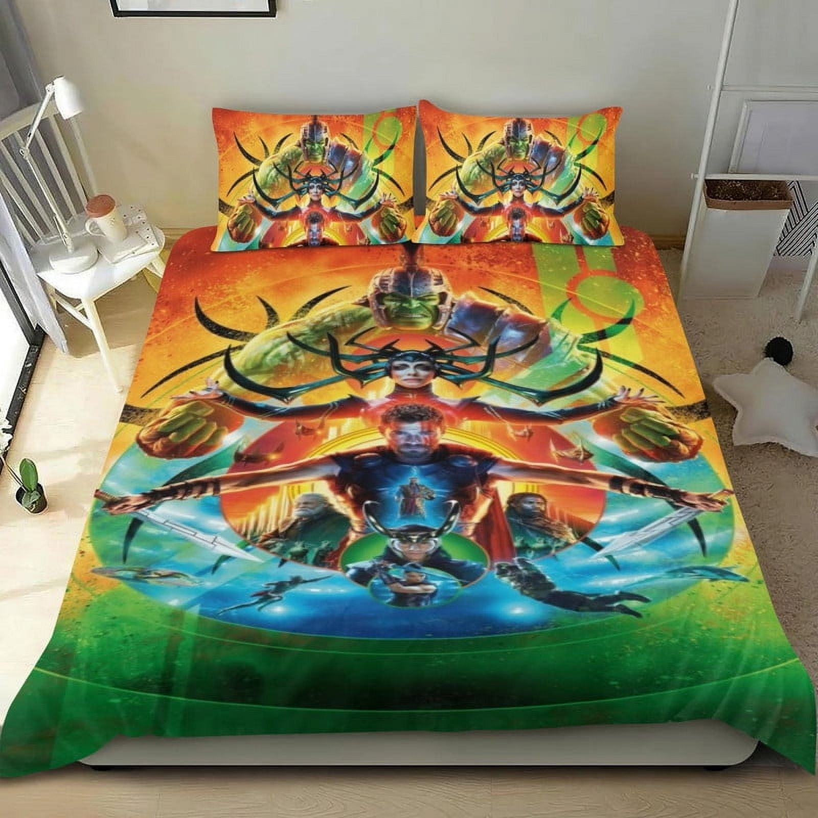 Cartoon 3 Piece Bedding Set Thor Comforter Set Cute Duvet Cover Sets ...