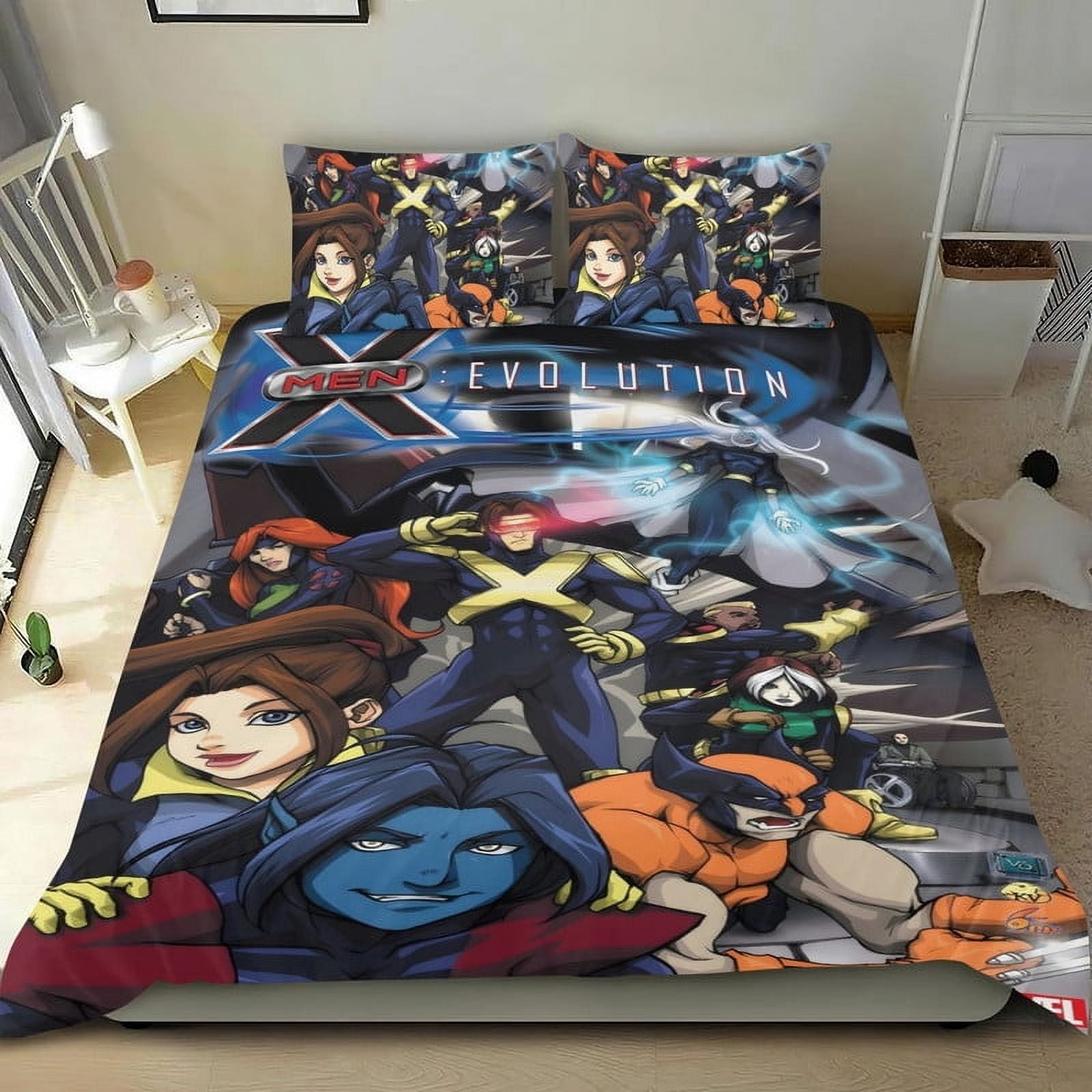 Cartoon 3 Piece Bedding Set Wolverine and the X-Men Movie Comforter Set ...