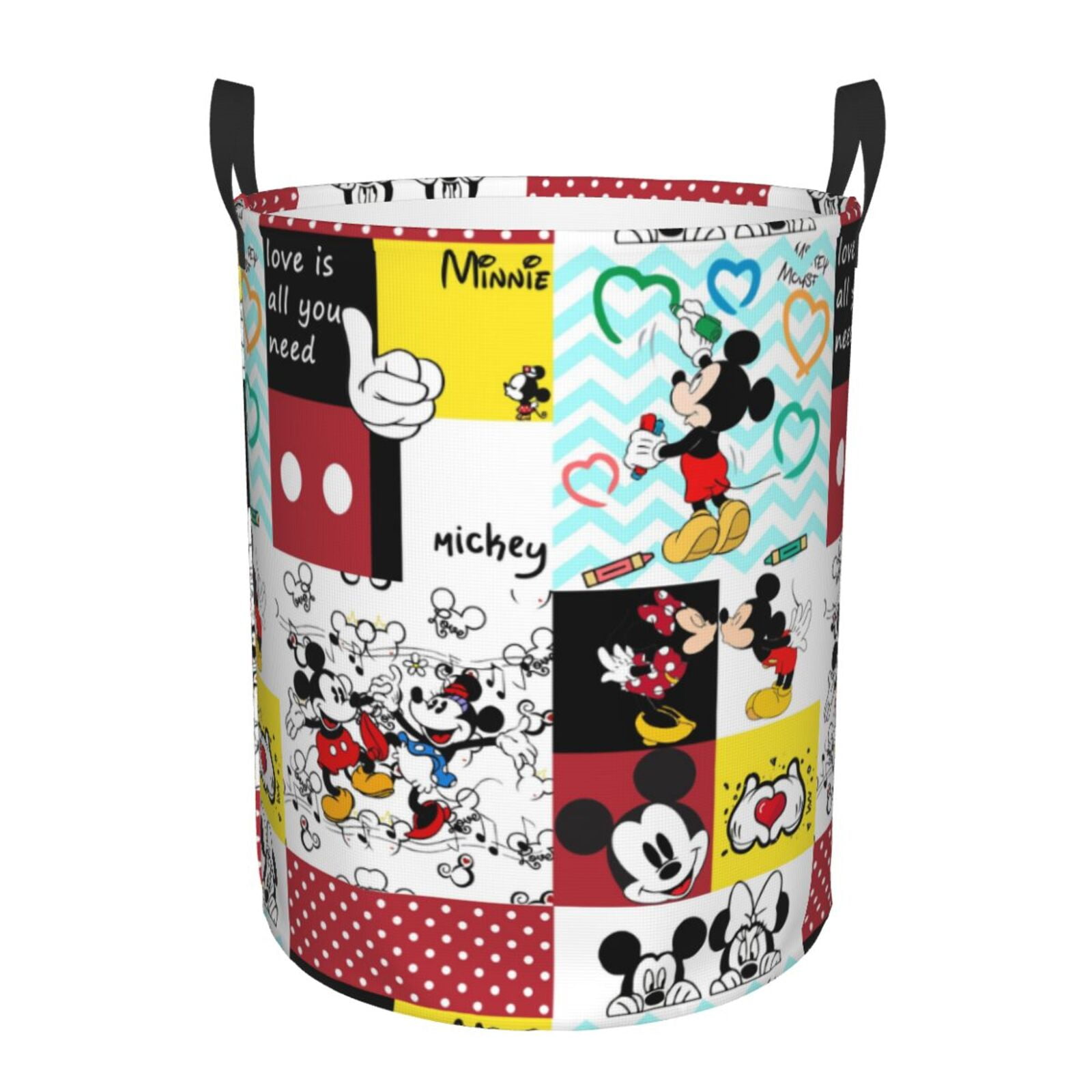 Cartoon（392）Round mickey mouse Waterproof Foldable Laundry Hamper Dirty ...