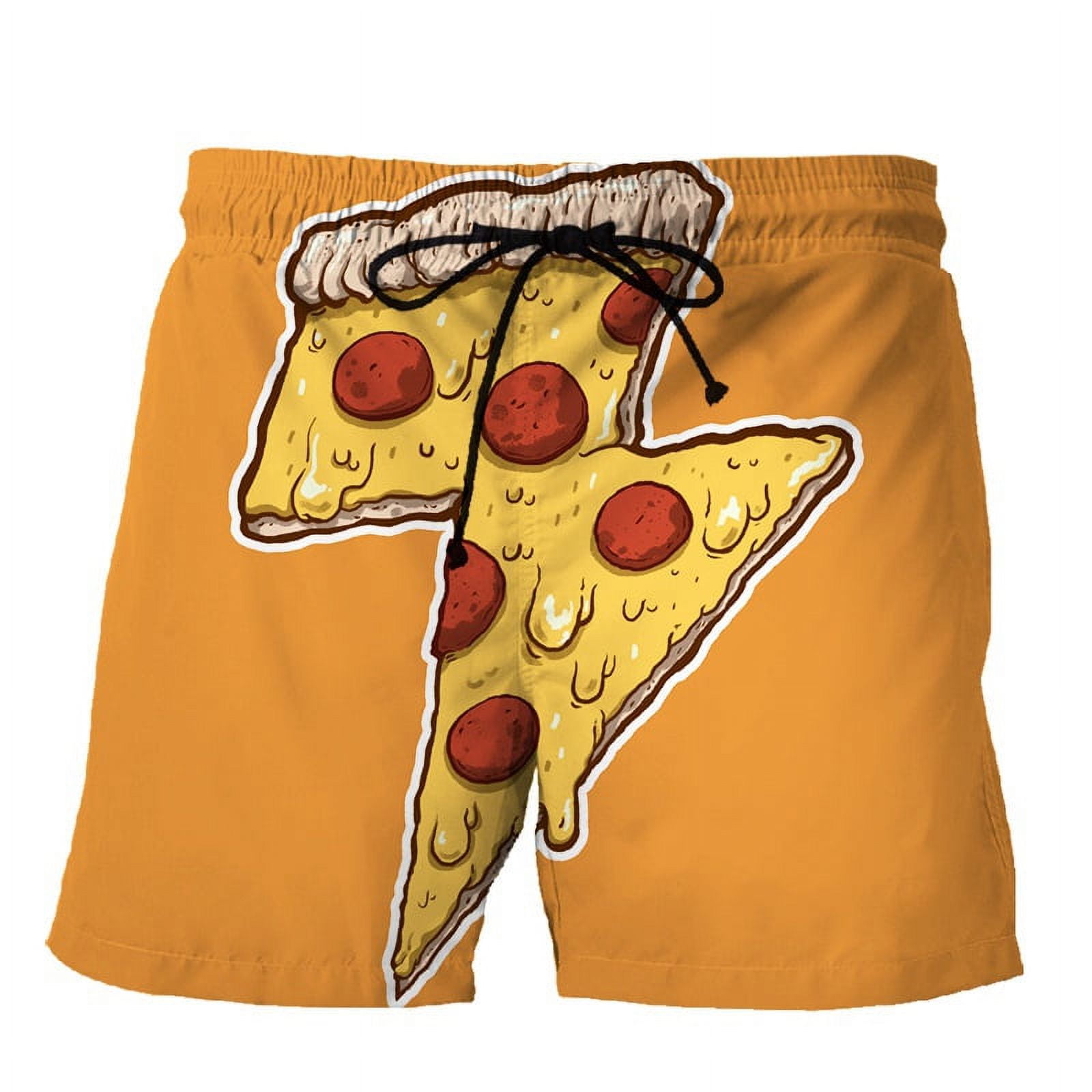 Cartoon 3d Printed Food Pizza Short Pants Men's Hot Sale Fashion Summer Popular Beach Shorts ...