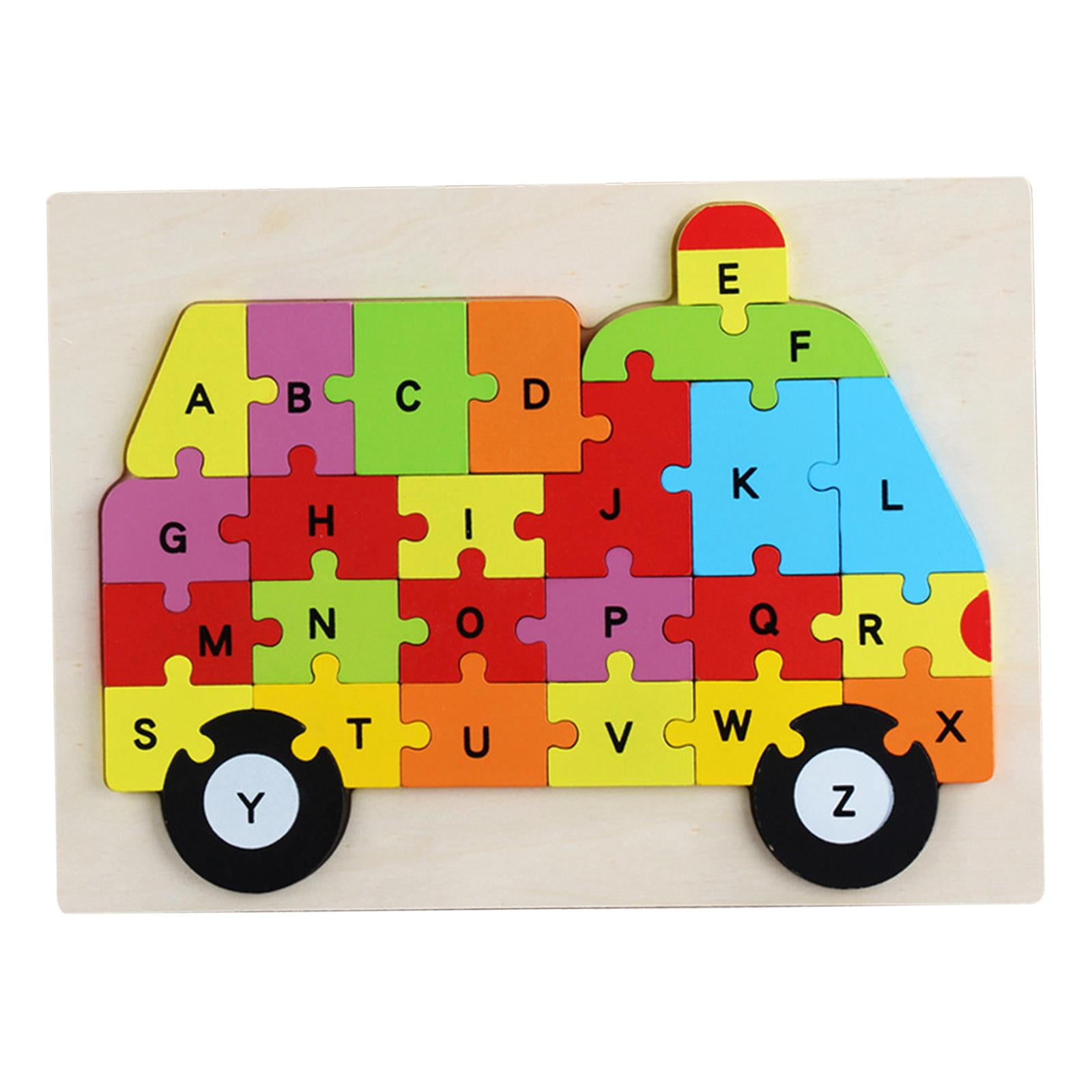 Cartoon Abc Puzzles Block Toy Abc Animal Puzzle Assembly Ability ...
