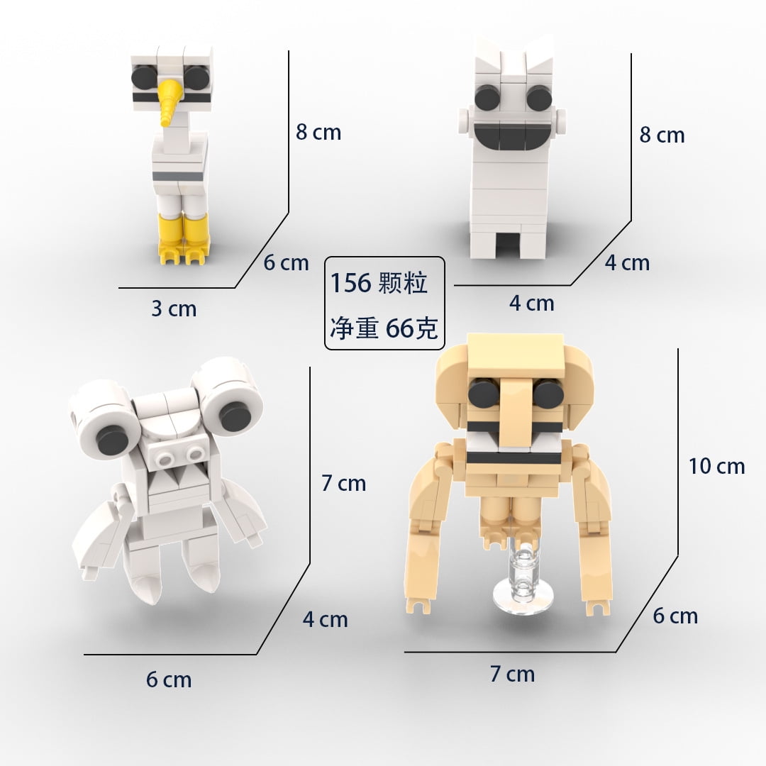 Cartoon Abnormal Zoo Building Blocks Toy,Horror Game Monster Character ...