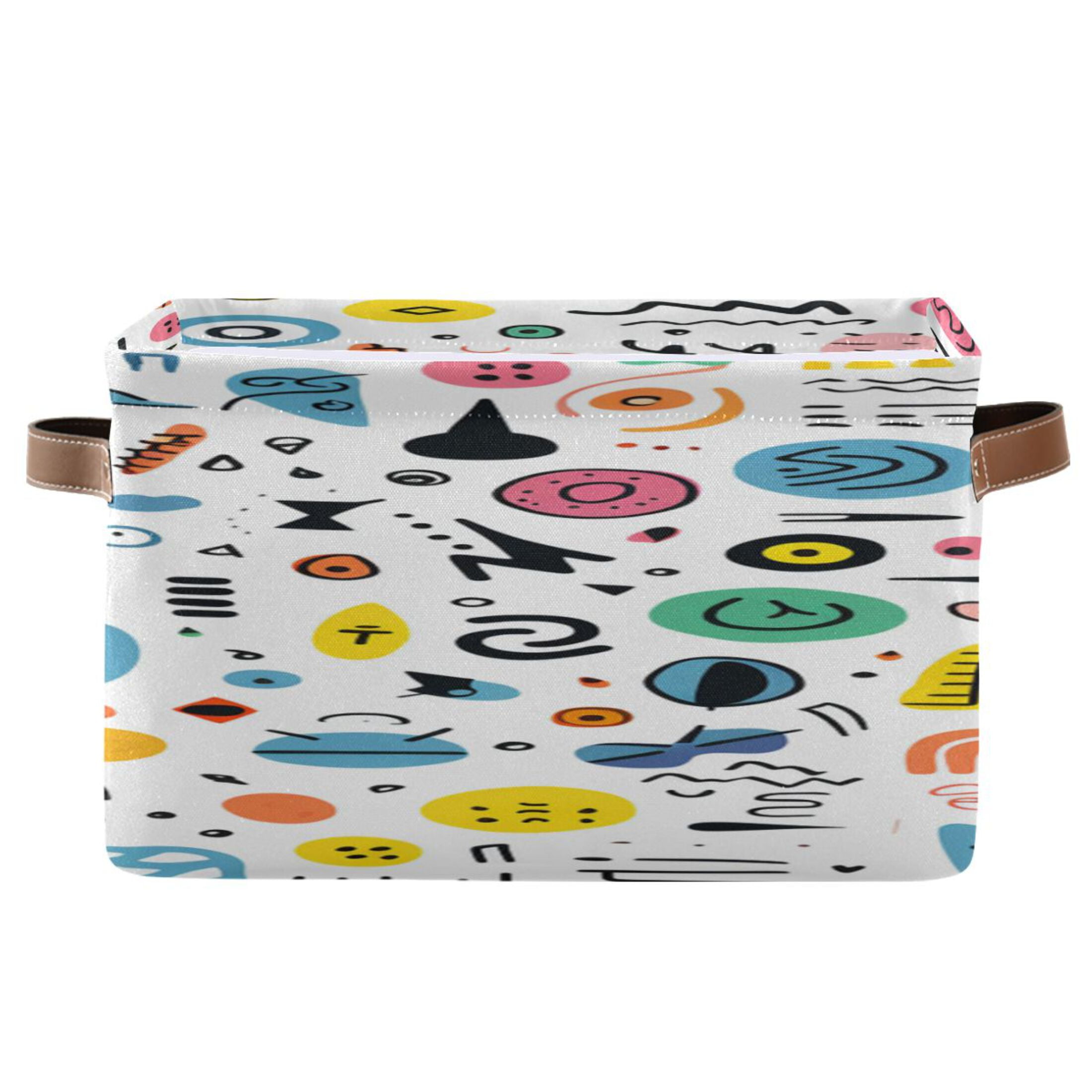Cartoon Abstract Punctuations Hand Drawn Square Storage Bins with ...