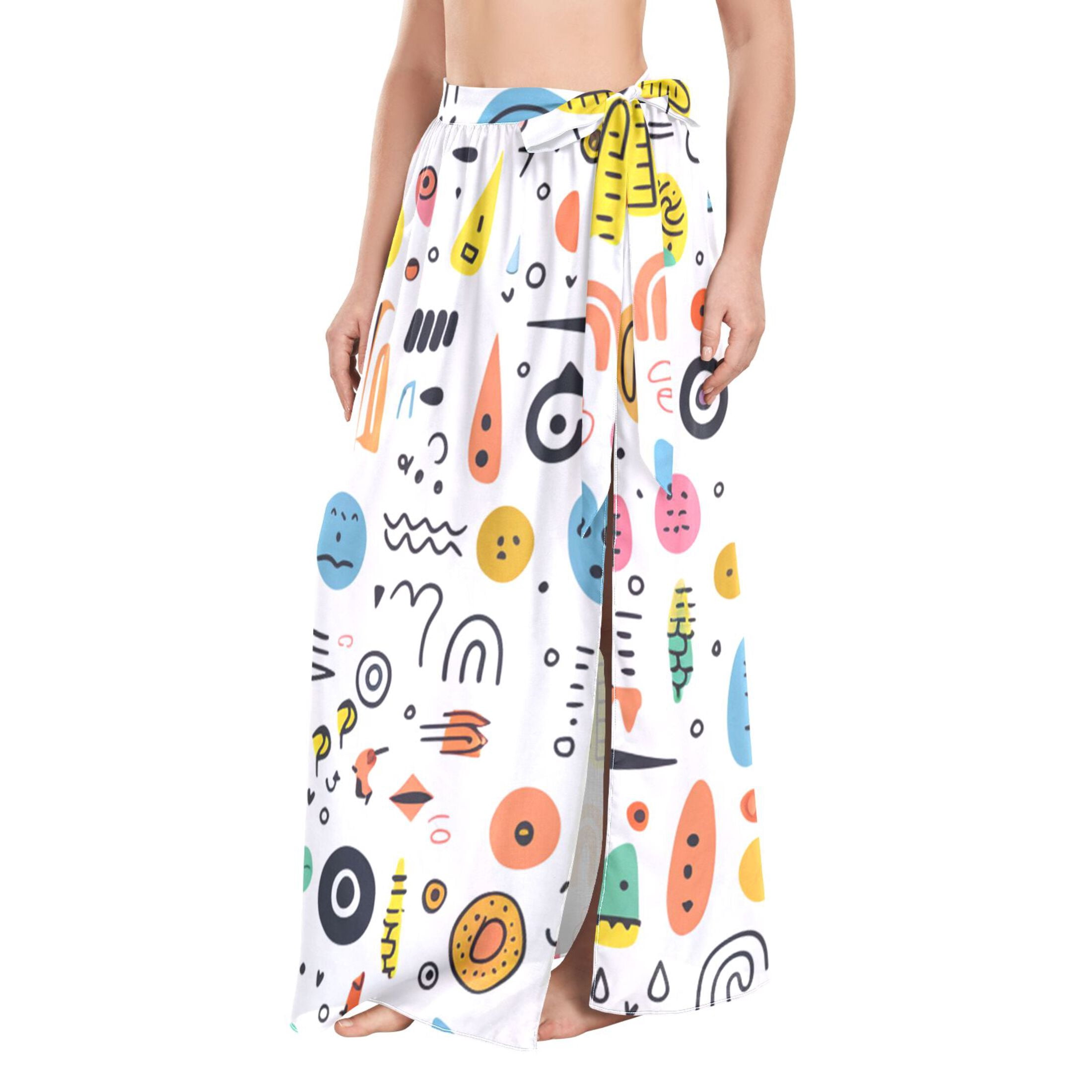 Cartoon Abstract Punctuations Hand Drawn Women's Swimwear Cover Ups ...