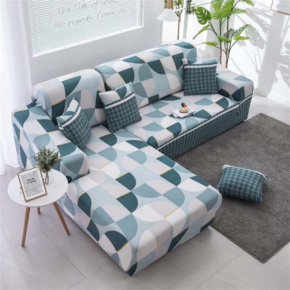 Cartoon Adjustable Elastic Sofa Cover Plant Elastic Adjustable Sofa Cover Corner Sofas Covers ...