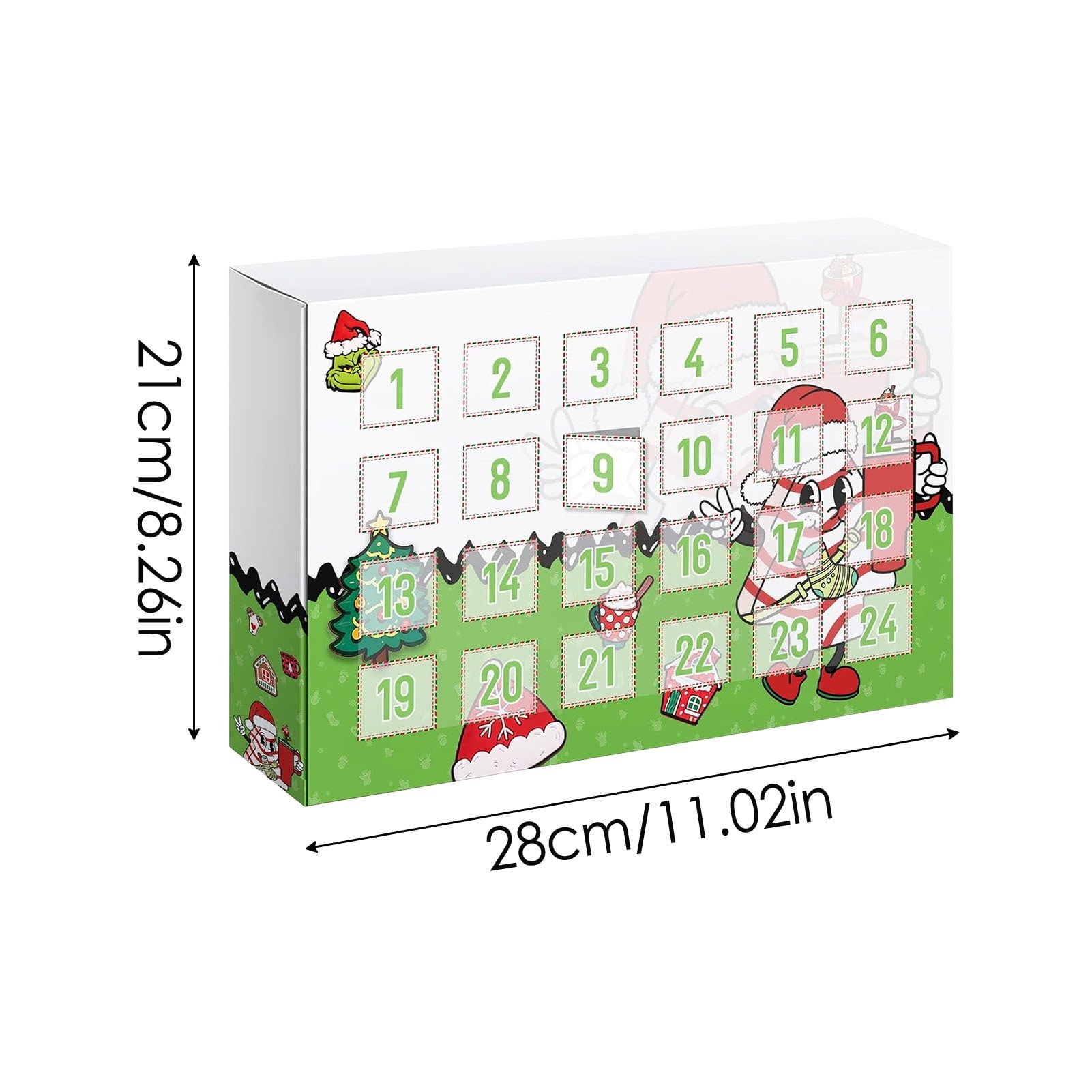 Cartoon Advent Calendar | 24 Days Cartoon Toy Countdown Playset Advent ...