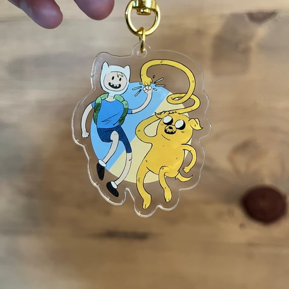 Cartoon Adventure Land Friends Acrylic Keychain Cute Chibi Bag Charm ...