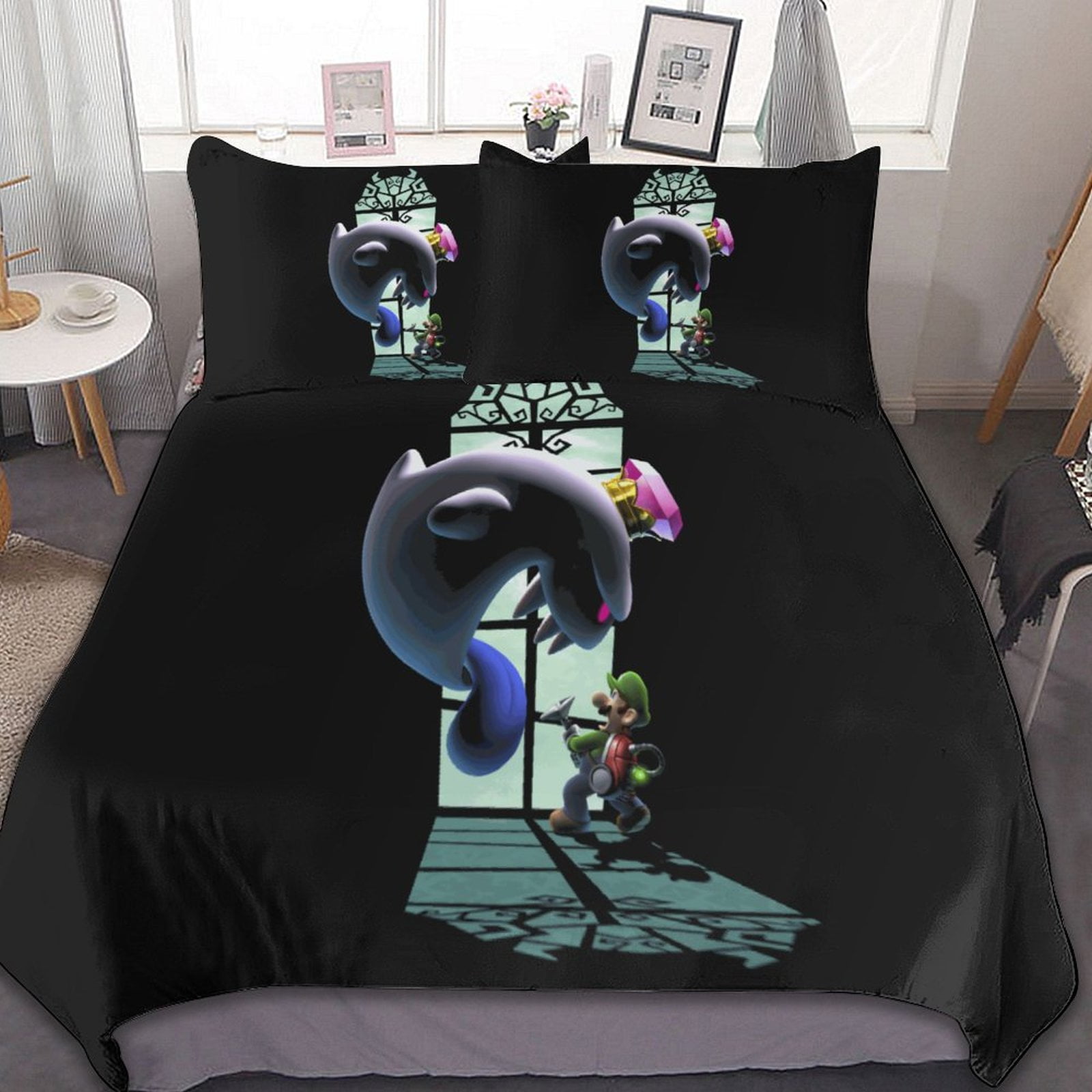 Cartoon Adventure Luigi's Mansion 3 Piece Bedding Sets Decor Comforter ...