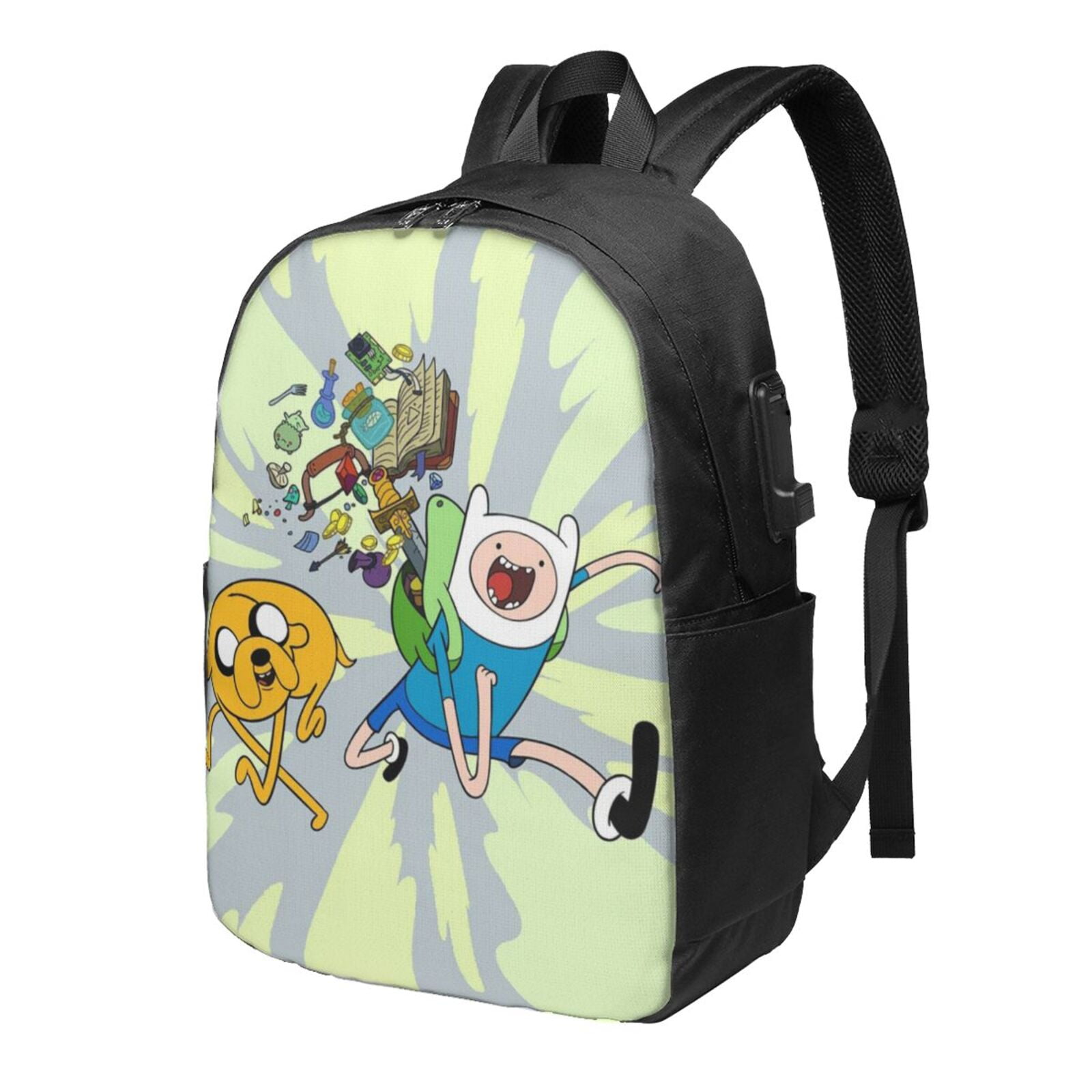 Cartoon Adventure Time Backpack School Bag Bookbag Satchel Laptop ...