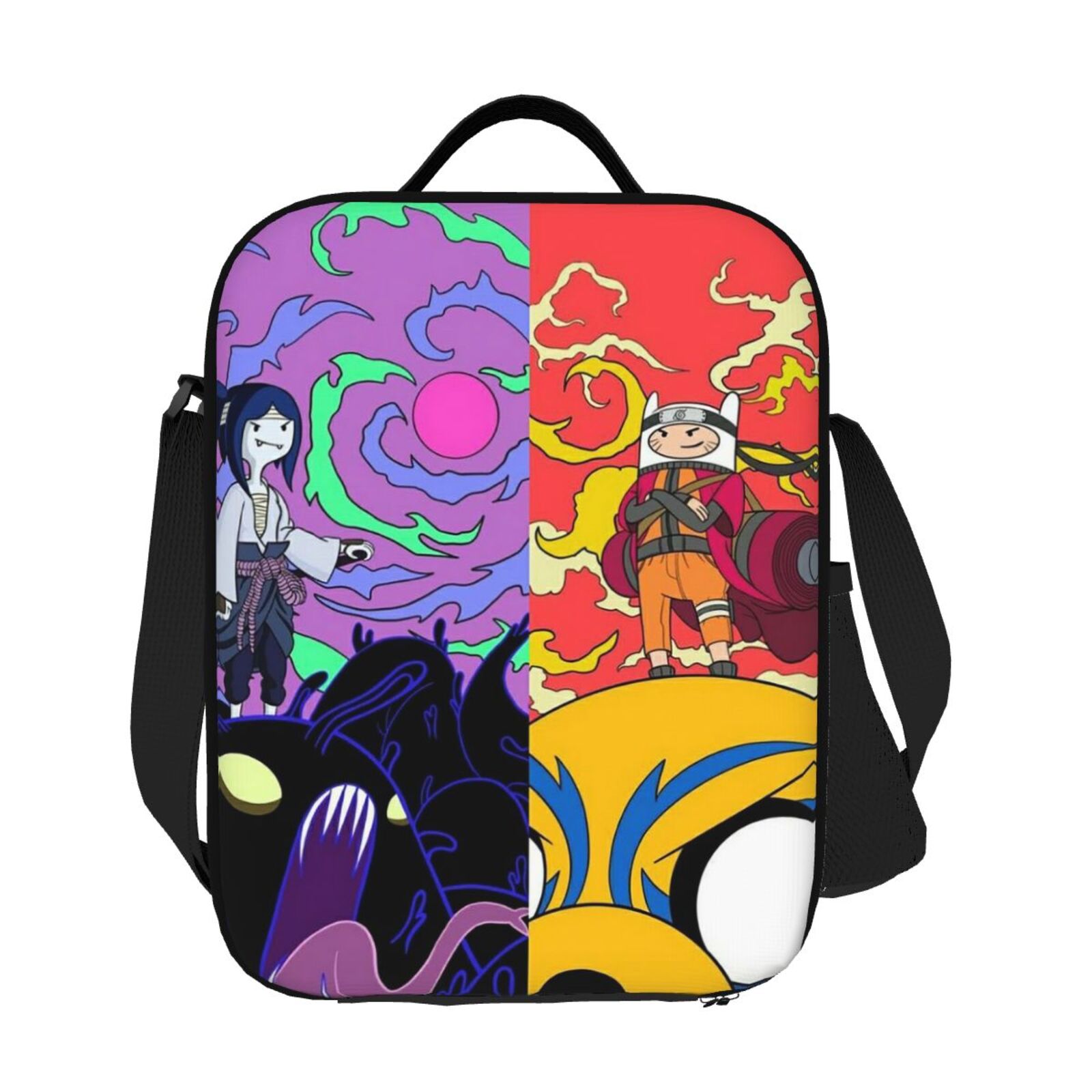 Cartoon Adventure Time Lunch Bag Reusable Insulated Lunch Box Portable ...