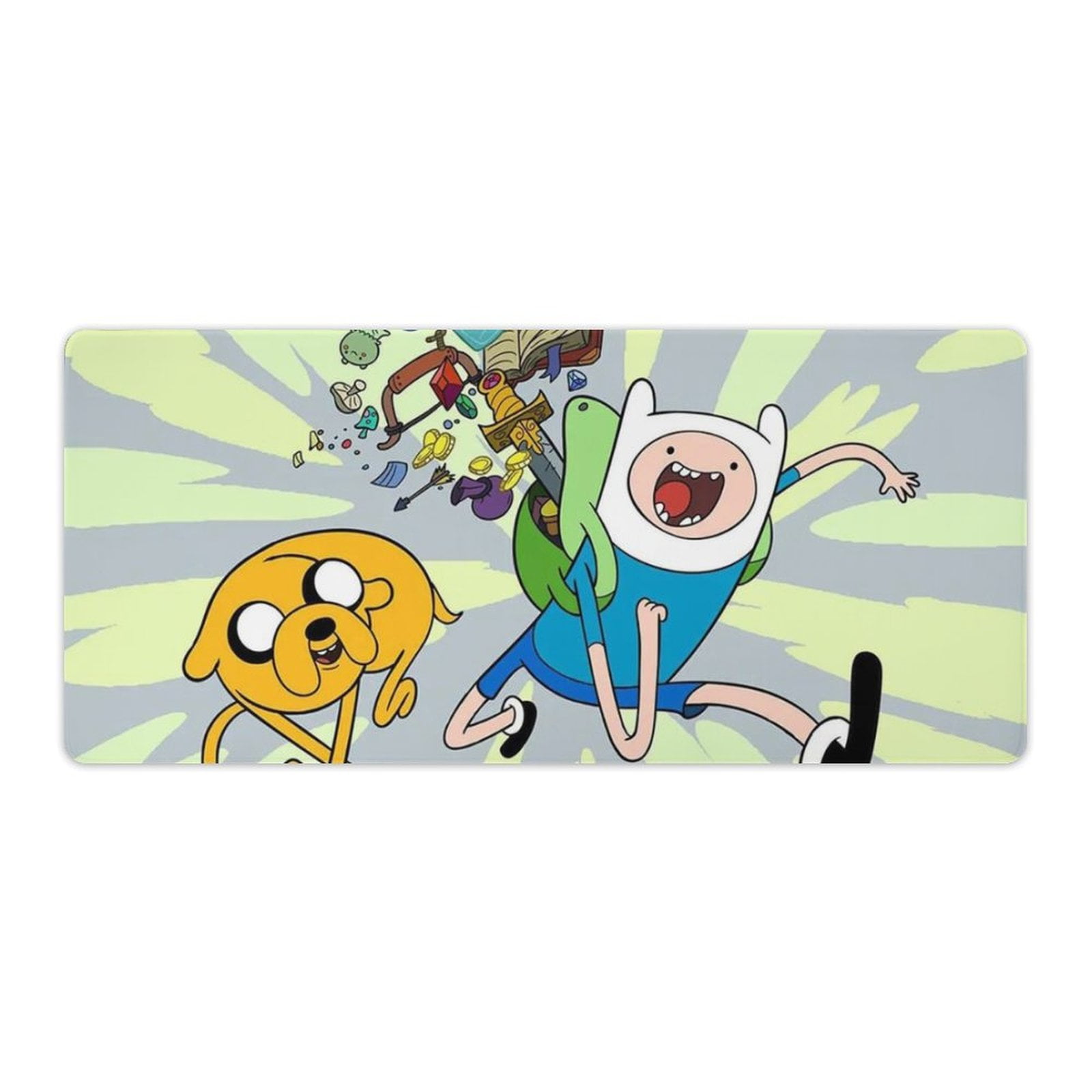 Cartoon Adventure Time Mouse Pad No-sliped Large Mousepad Extended ...
