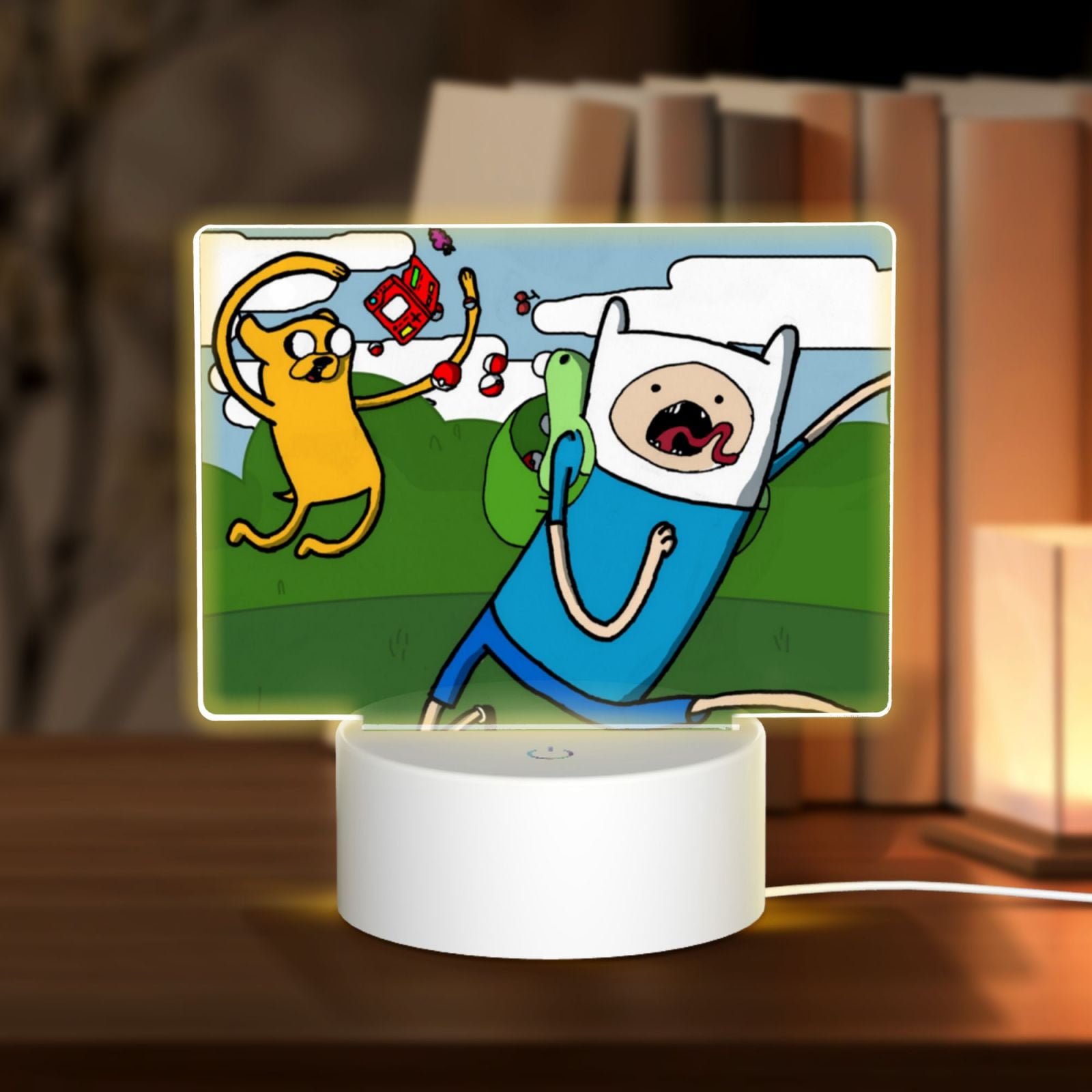 Cartoon Adventure Time Rectangular Acrylic Night Light Adjustable 3 ...
