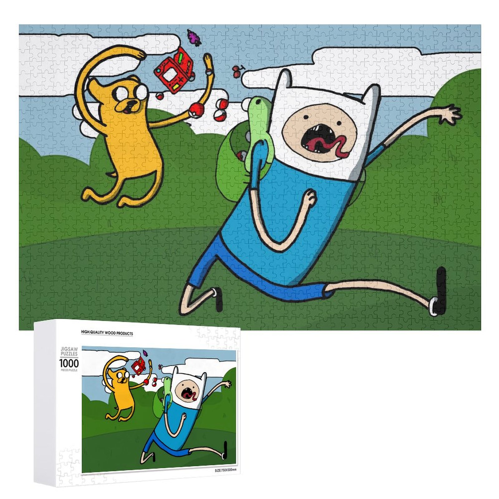 Cartoon Adventure Time Wooden Jigsaw Puzzles Accessories Intellectual ...
