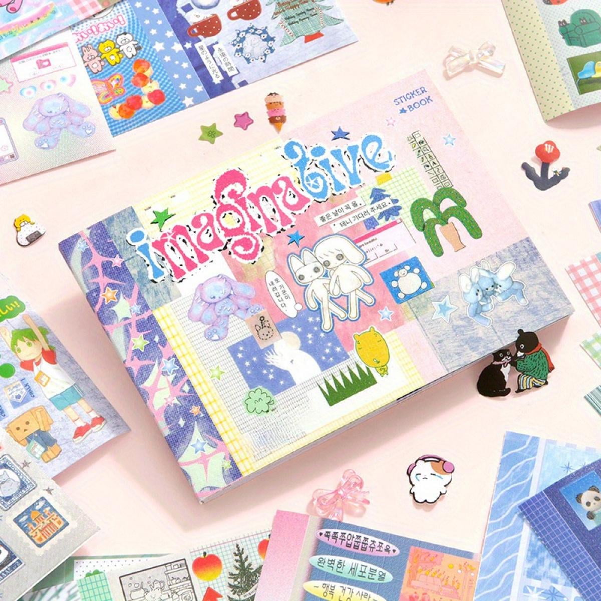 Cartoon Aesthetic Sticker Cute Scrapbook Stickers Adhesive Note Memo ...