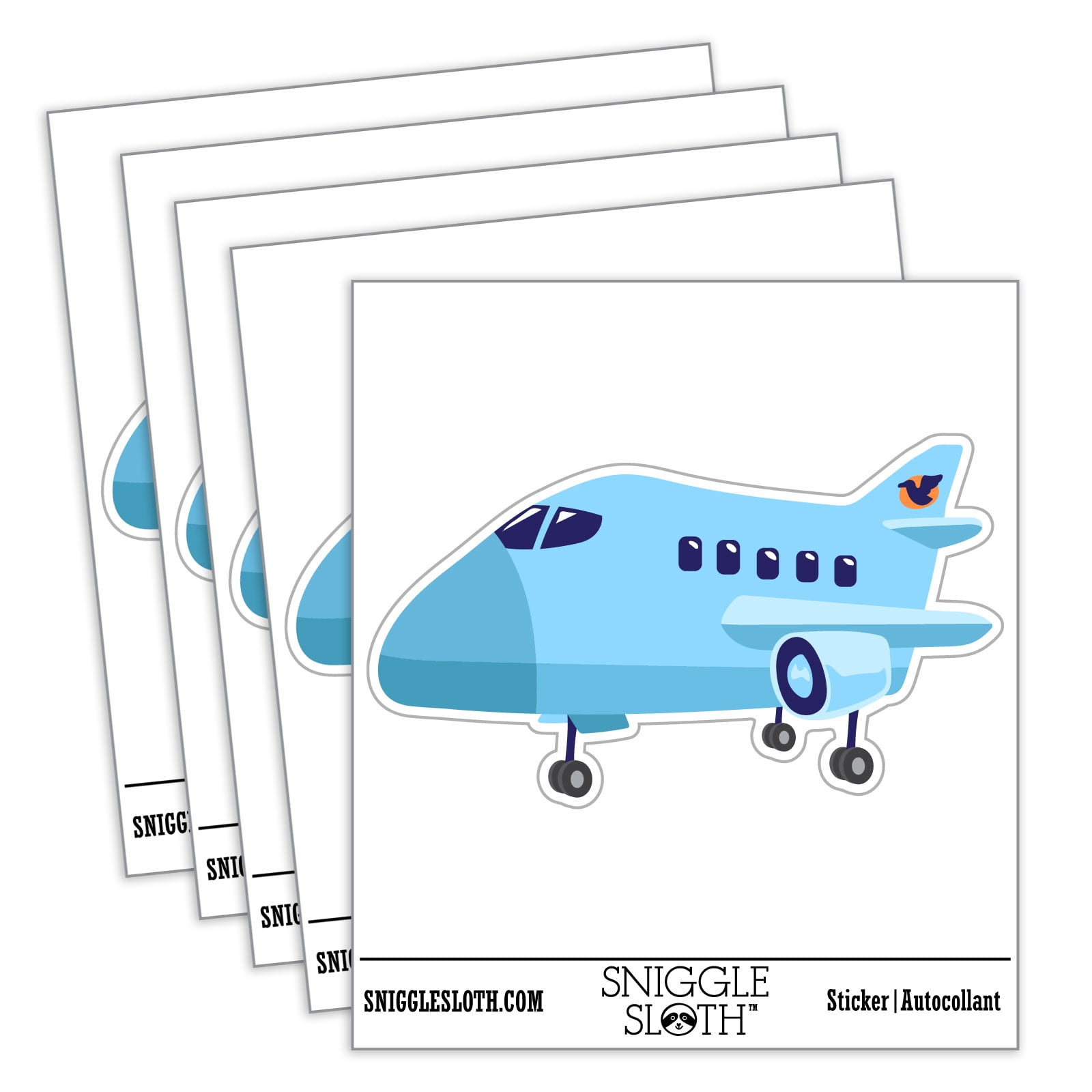 Cartoon Airplane Aircraft Jumbo Jet Car Window Bumper Water Bottle ...