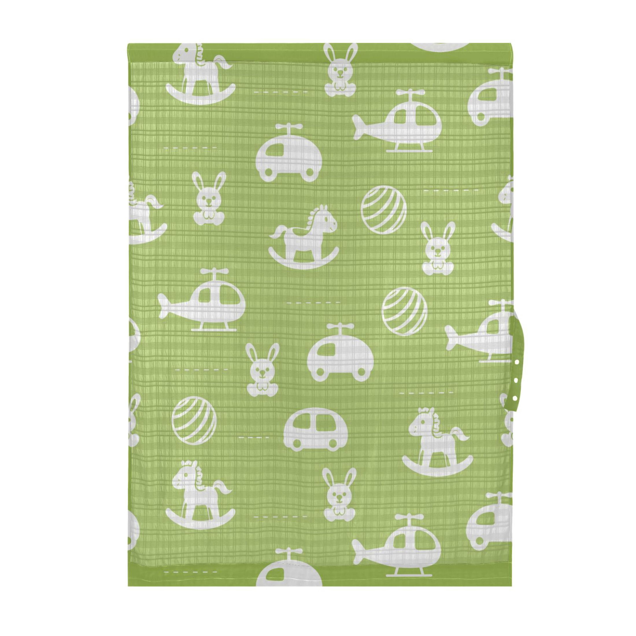 Cartoon Airplane Rabbit Pattern Door Curtain Sheer Privacy Light ...