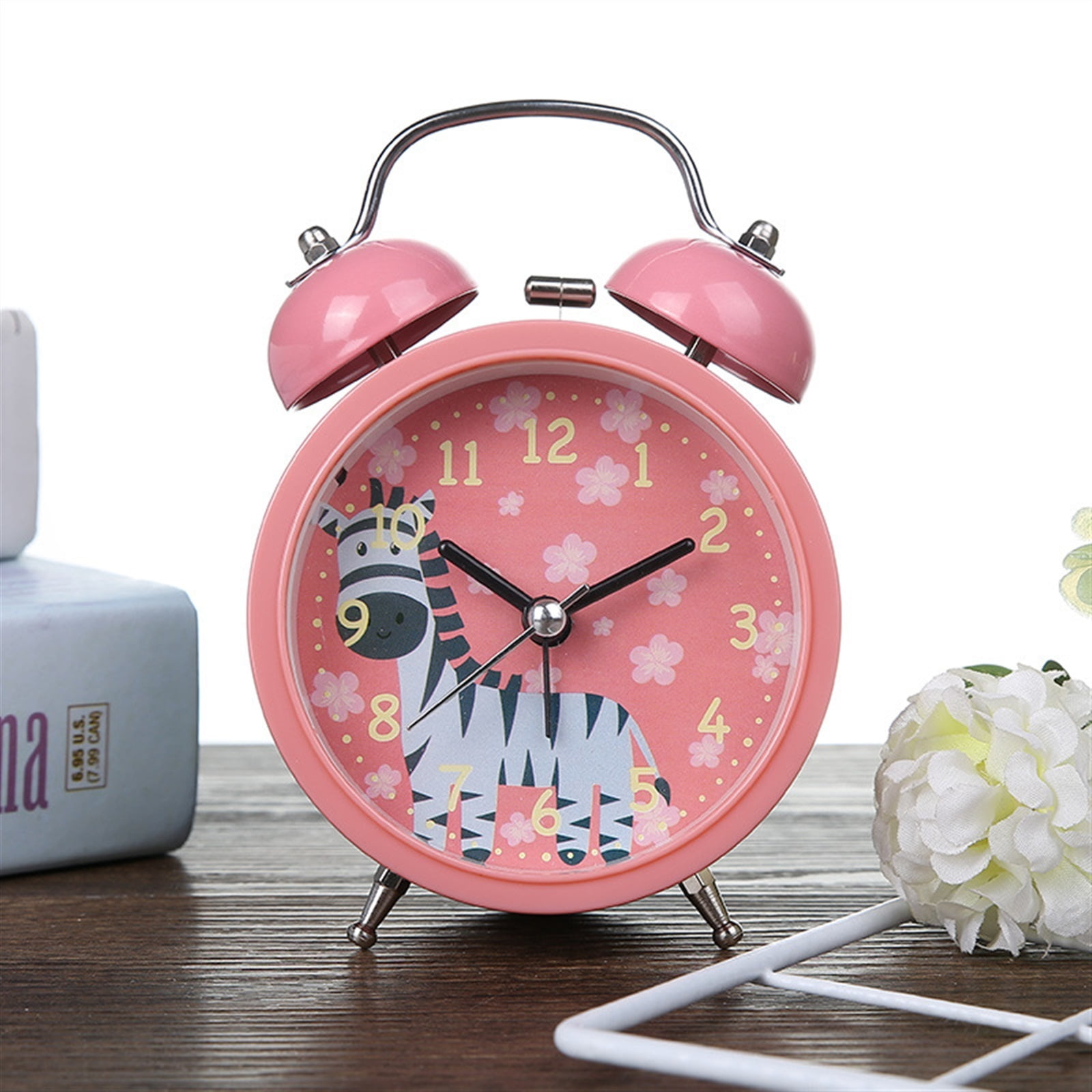 Cartoon Alarm Clock Bedroom Bedside Metal Bell Small Alarm Clock ...