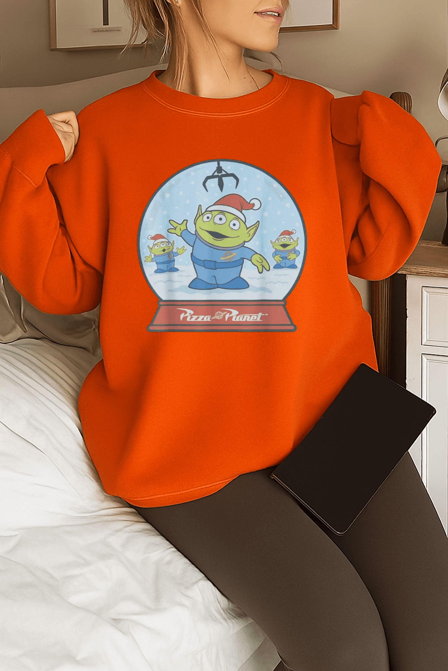 Cartoon Alien Claw Snowglobe Funny Christmas Holiday Movie Sweatshirt ...