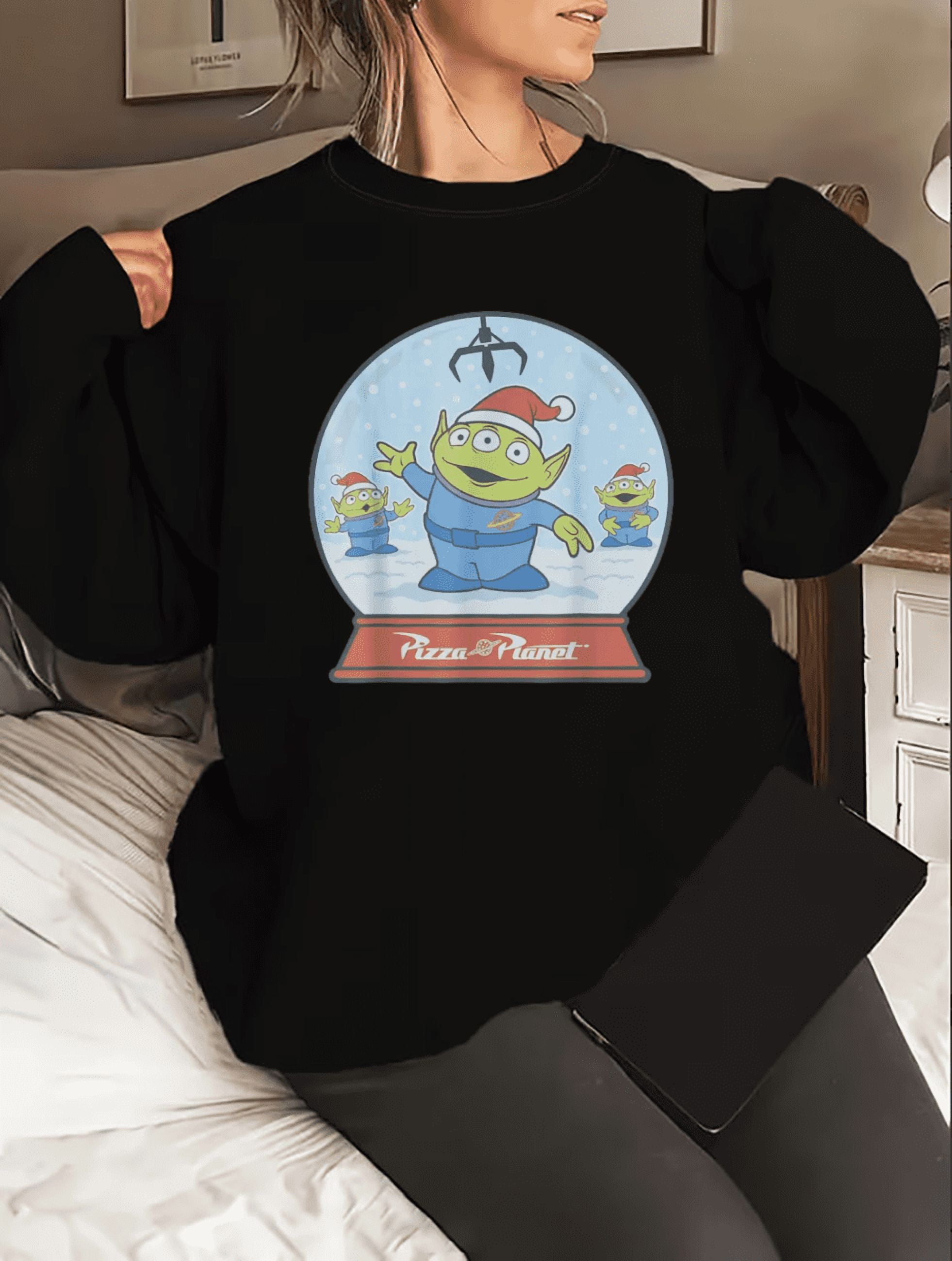Cartoon Alien Claw Snowglobe Funny Christmas Holiday Movie Sweatshirt ...