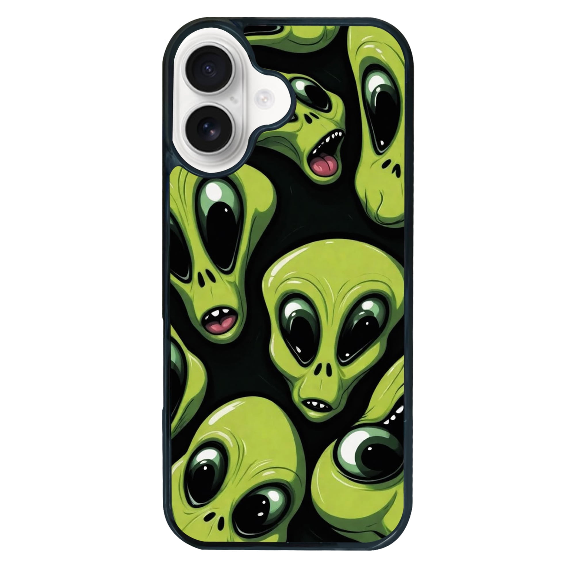 Cartoon Aliens Fantasy for iPhone 16 Case, Cute Aesthetic Star Universe ...