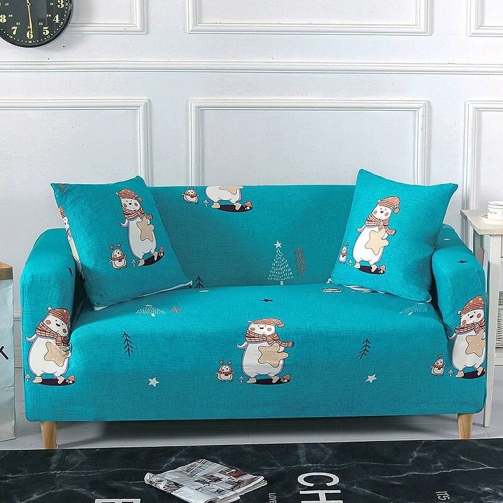 Cartoon All Inclusive Stretch Sofa Cover Big Sofas Cover Print Knit ...