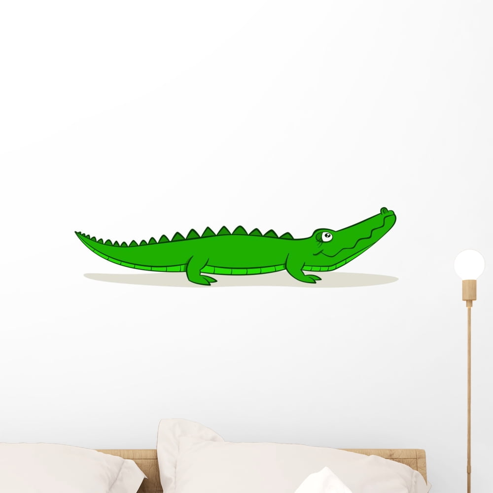 Cartoon Alligator Wall Decal Sticker by Wallmonkeys Vinyl Peel and ...