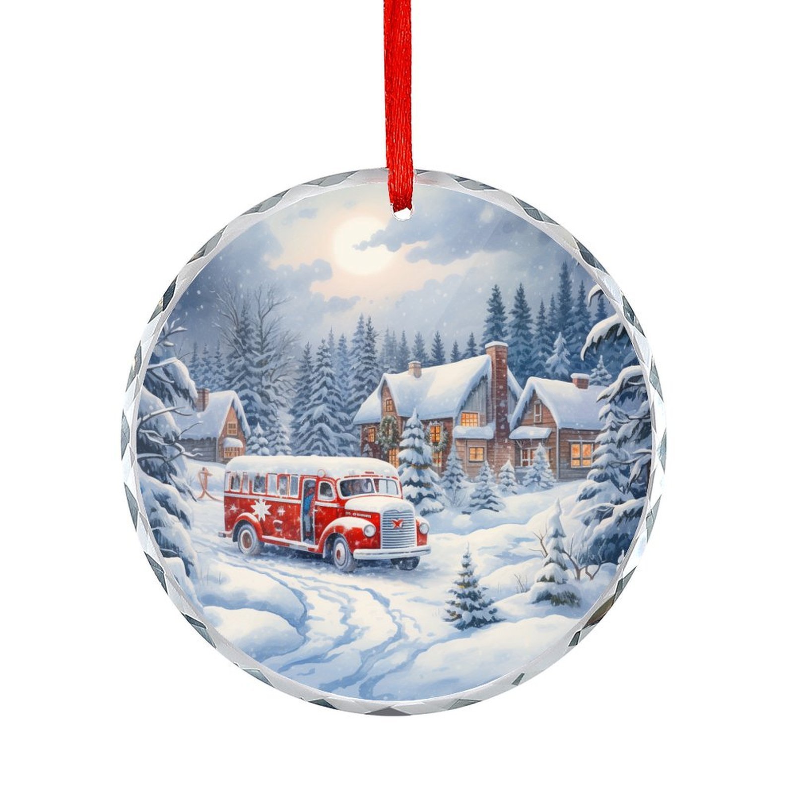 Cartoon Ambulance Christmas Tree Ornament Appreciation Gift for Xmas ...