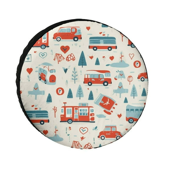 Cartoon Ambulance Heavy Duty Spare Tire Cover Vehicles Cute Cartoon ...