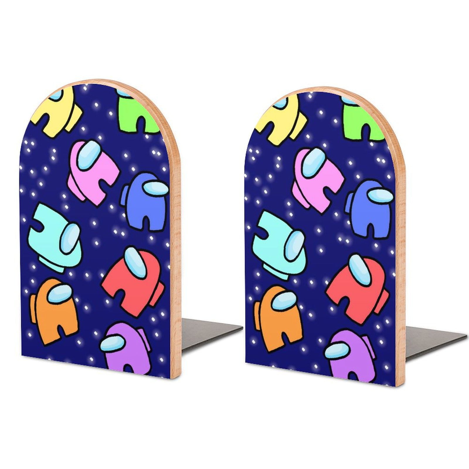 Cartoon Among Us Book Ends,BookEnds Supports for Bookrack Desk,Bookend ...