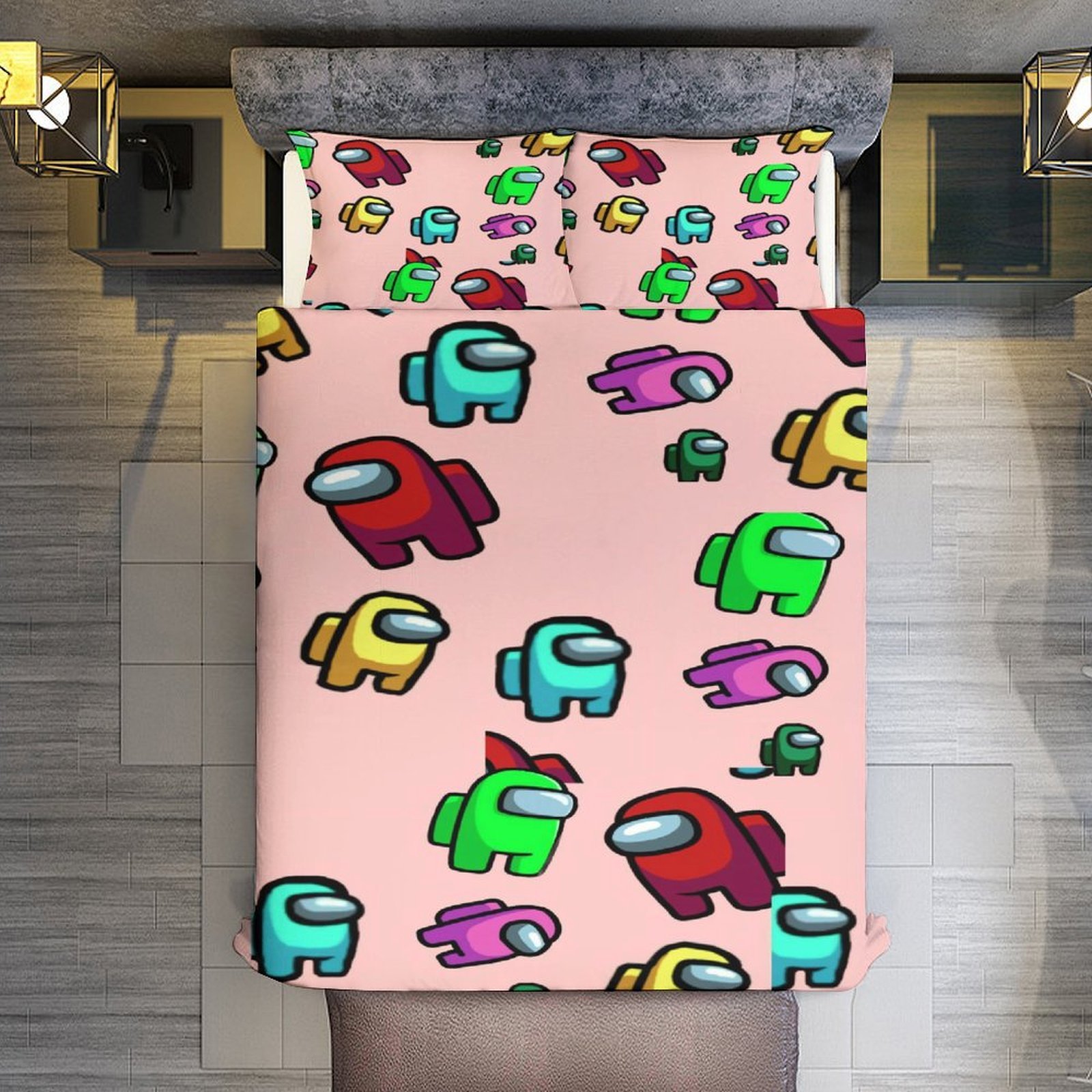 Cartoon Among Us Imposter Queen Sheet Set for Kids and Adults,Soft ...