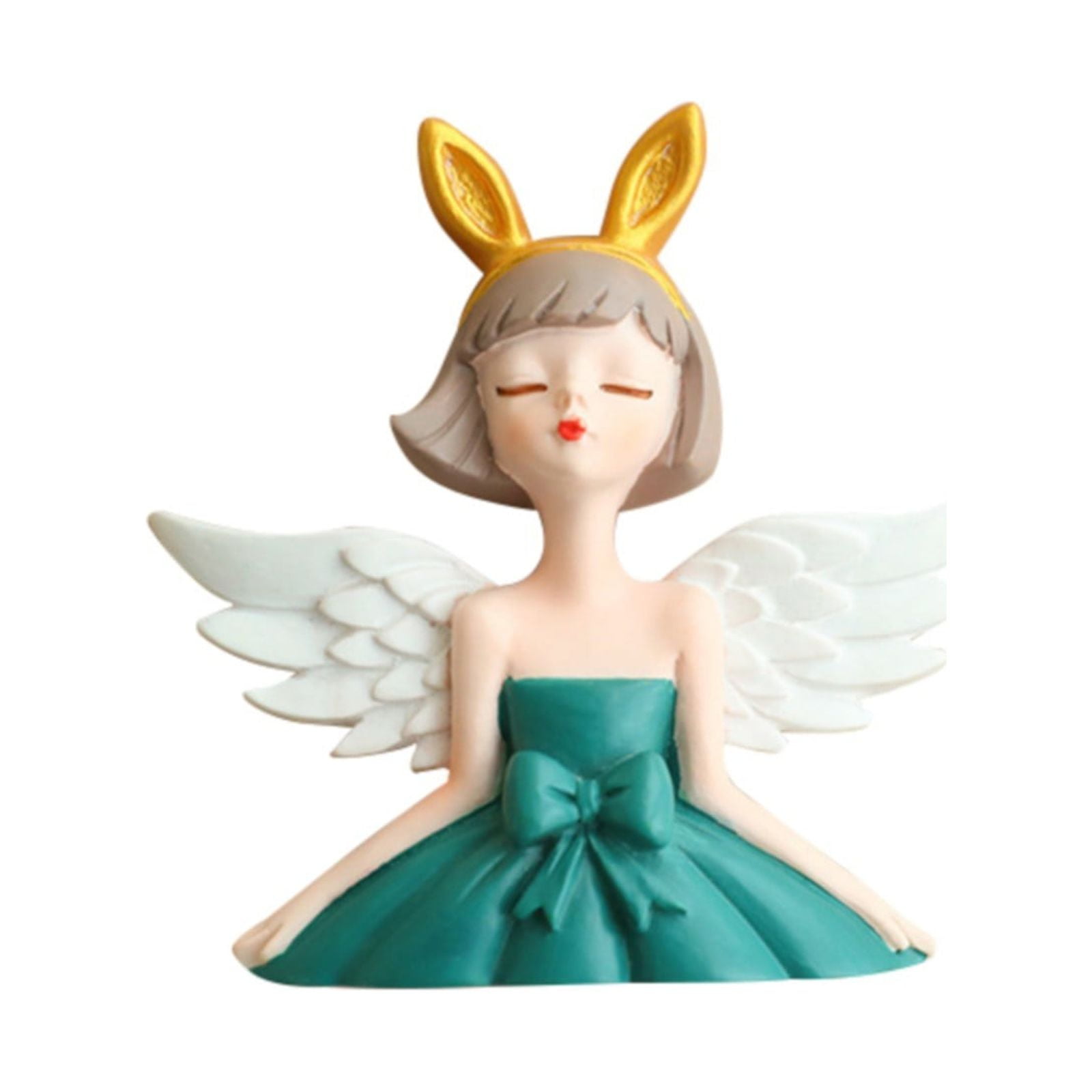 Cartoon Angel Girl Living Room Wall Resin Sticker Frameless Decoration ...