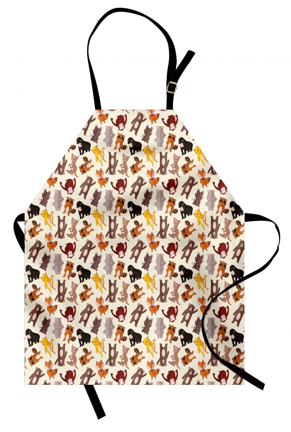 Cartoon Animal Apron Collection of Friendly African Jungle Animals ...
