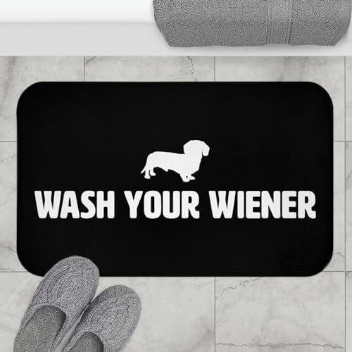 Cartoon Animal Bath Dachshund Wash Your Wiener Bathtup Bathroom Shower ...