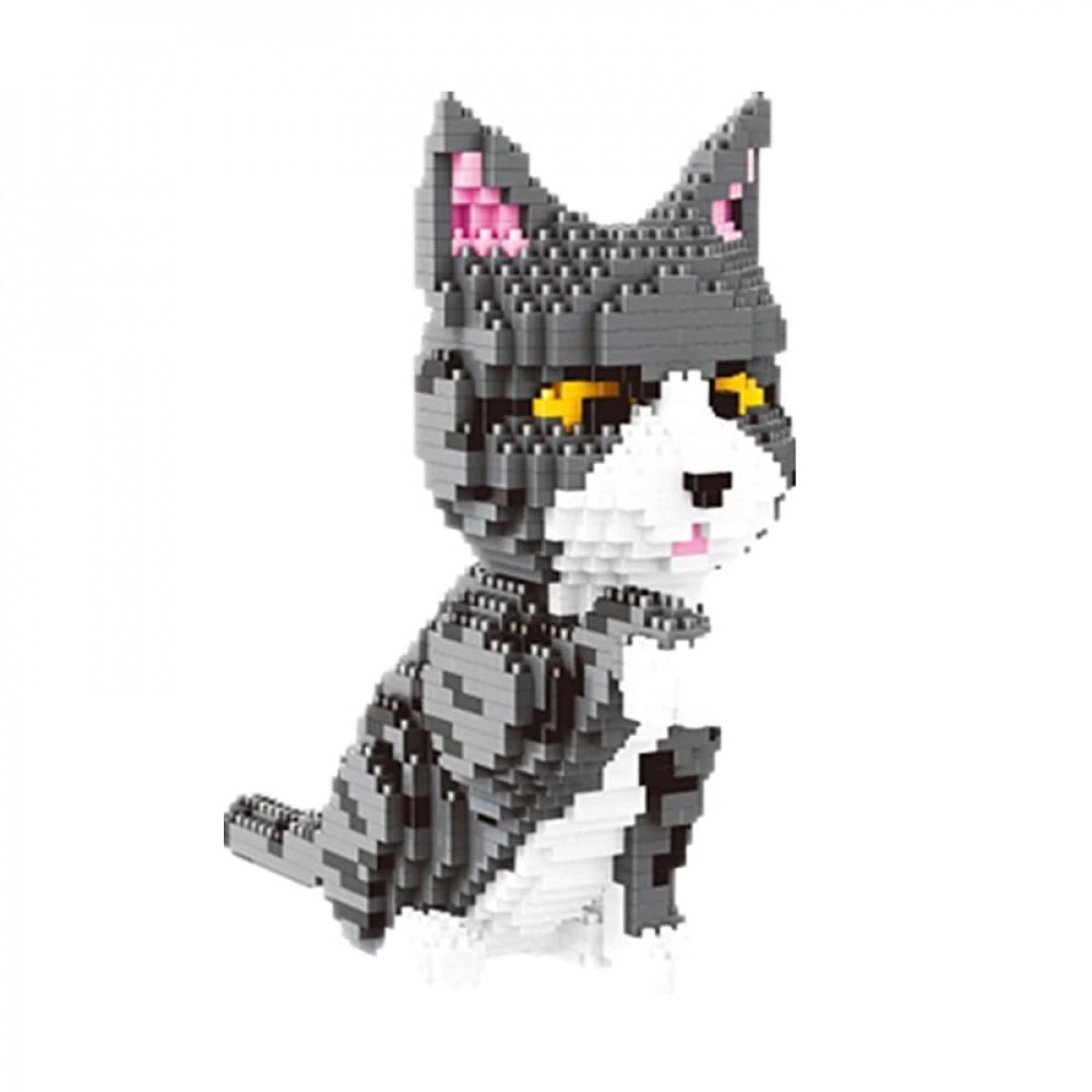 Cartoon Animal Building Blocks Creative Pet Dog And Cat Assembly Toy ...