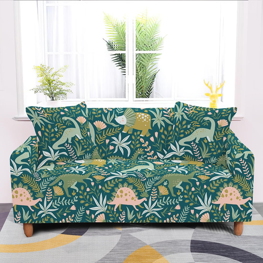 Cartoon Animal Dinosaur Living Room r Slipcover Elastic Corner Sofa ...