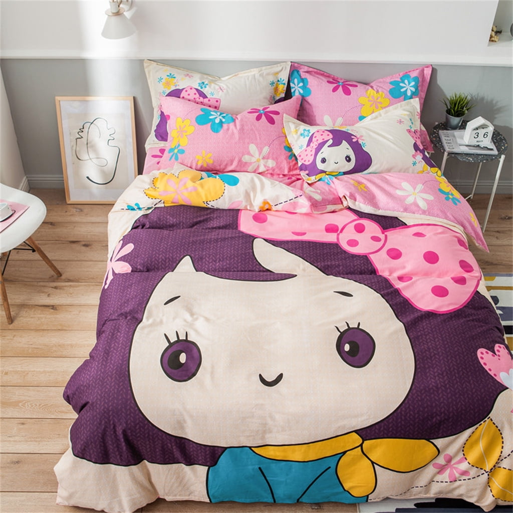 Cartoon Animal Duvet Cover Bedding Set Boys Girls Bed Set Cute Dog Cat ...