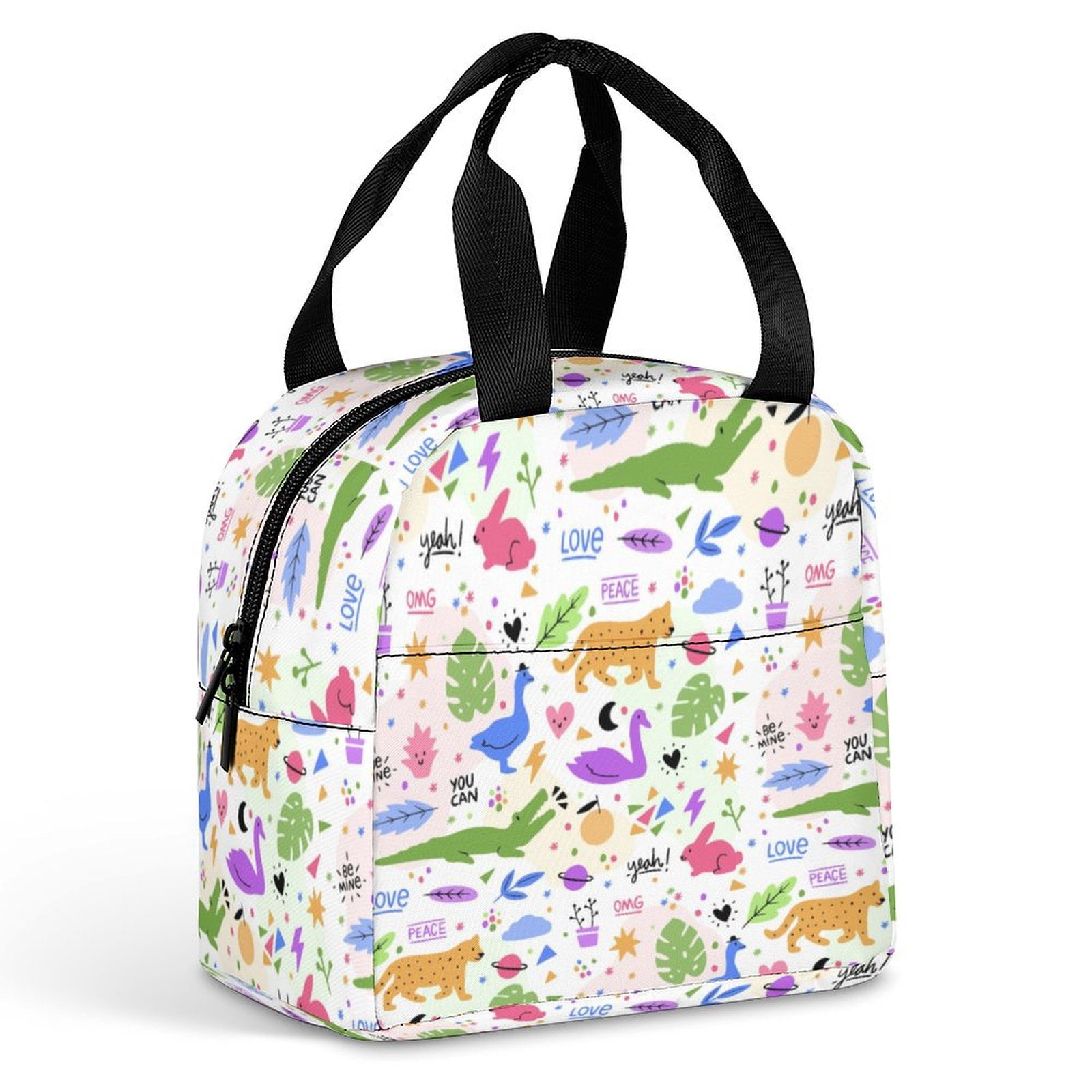 Cartoon Animal Large Capacity Lunch Bag Insulated Lunch Box for Men ...