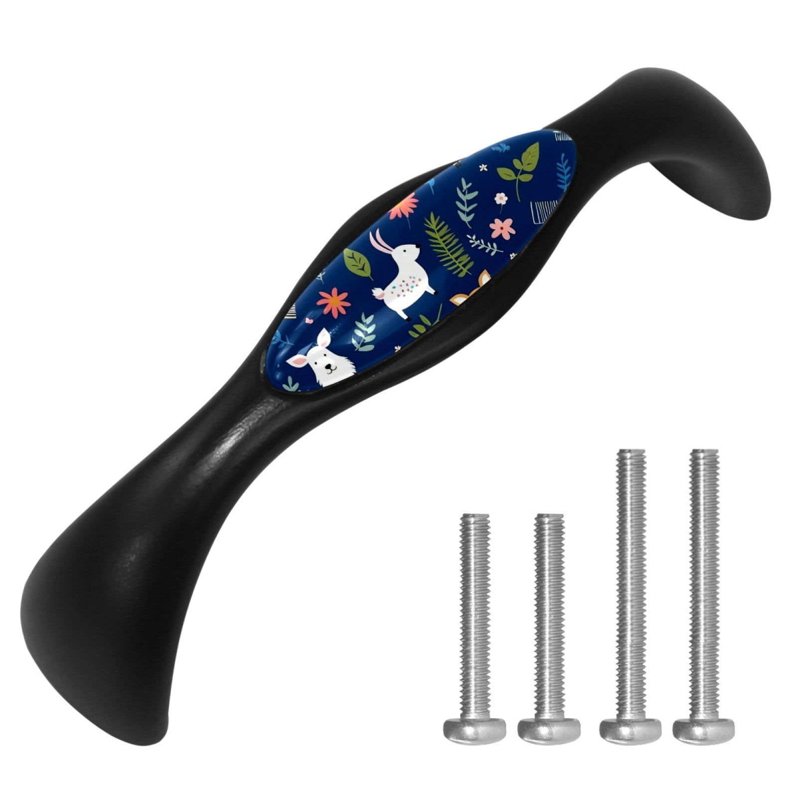 Cartoon Animal Leaves Kitchen Cabinet Pull Knobs Drawer Hardware ...