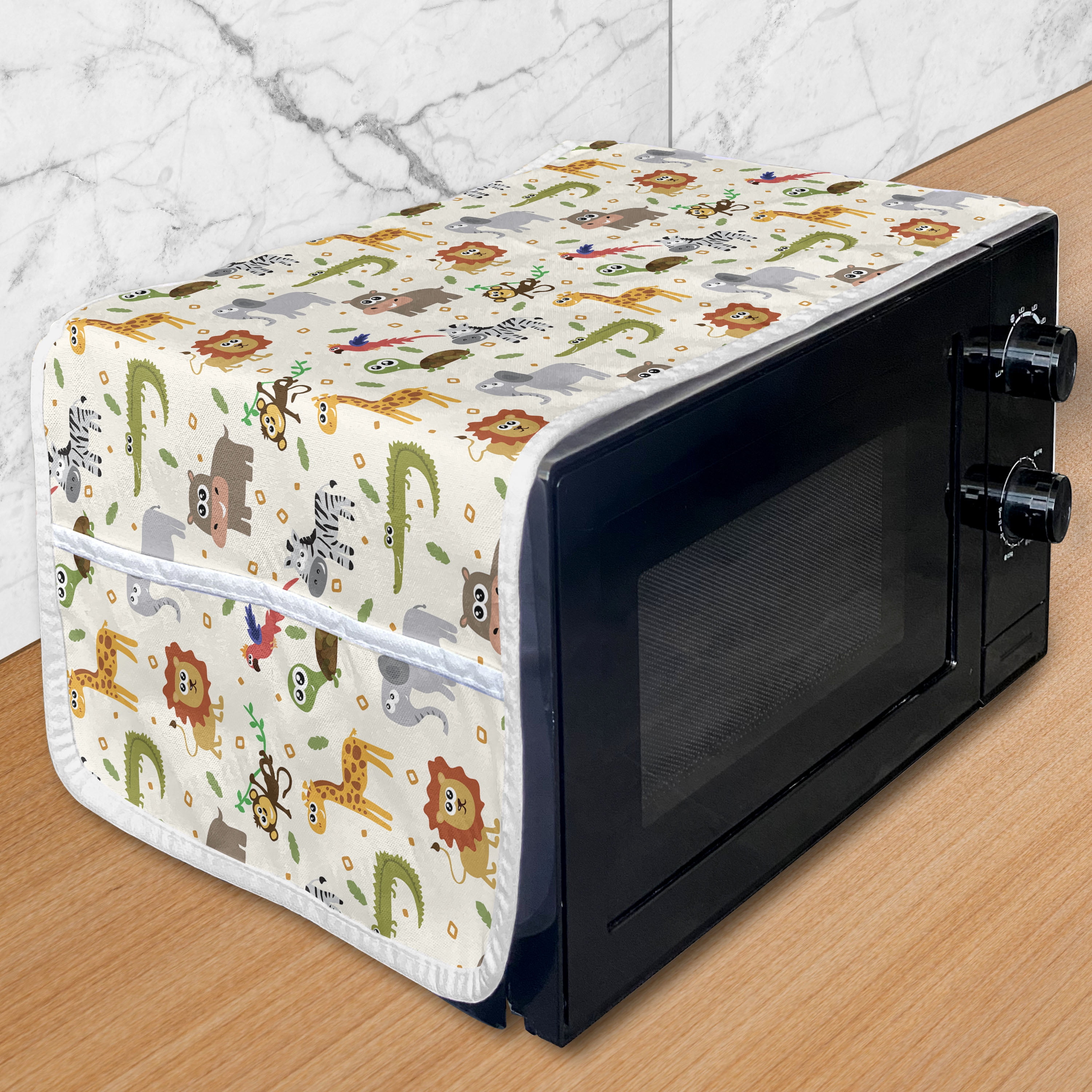 Cartoon Animal Microwave Oven Cover, Australian Fauna Silly Faces ...