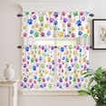 Cartoon Animal Paw Prints Curtain Tier and Valance Set 3 Piece,Colorful ...