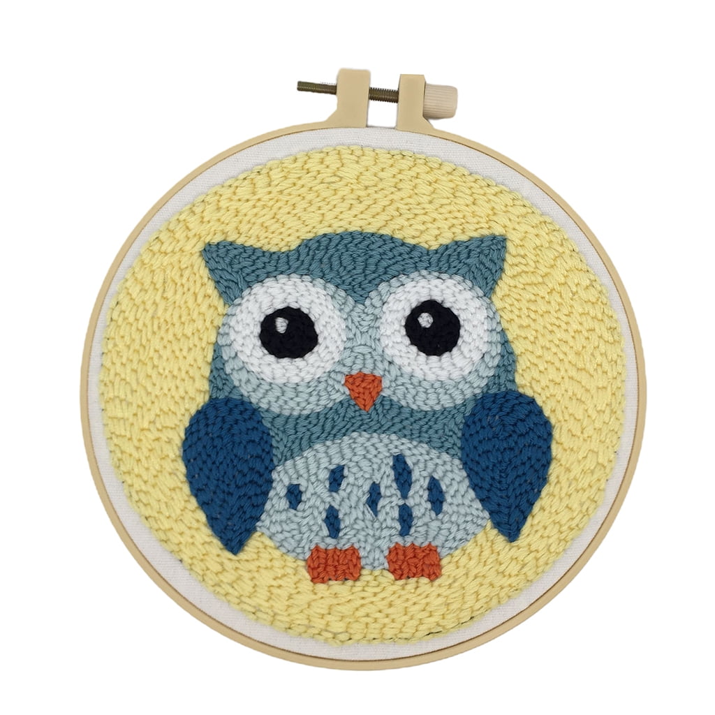 Cartoon Animal Punch Kits with Basic Tools Punch Pen - Pattern Owl ...