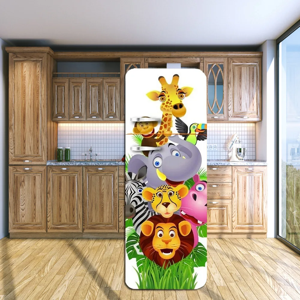 Cartoon Animal Refrigerator Magnet Lovely Wildlife Fridge Stickers PVC ...
