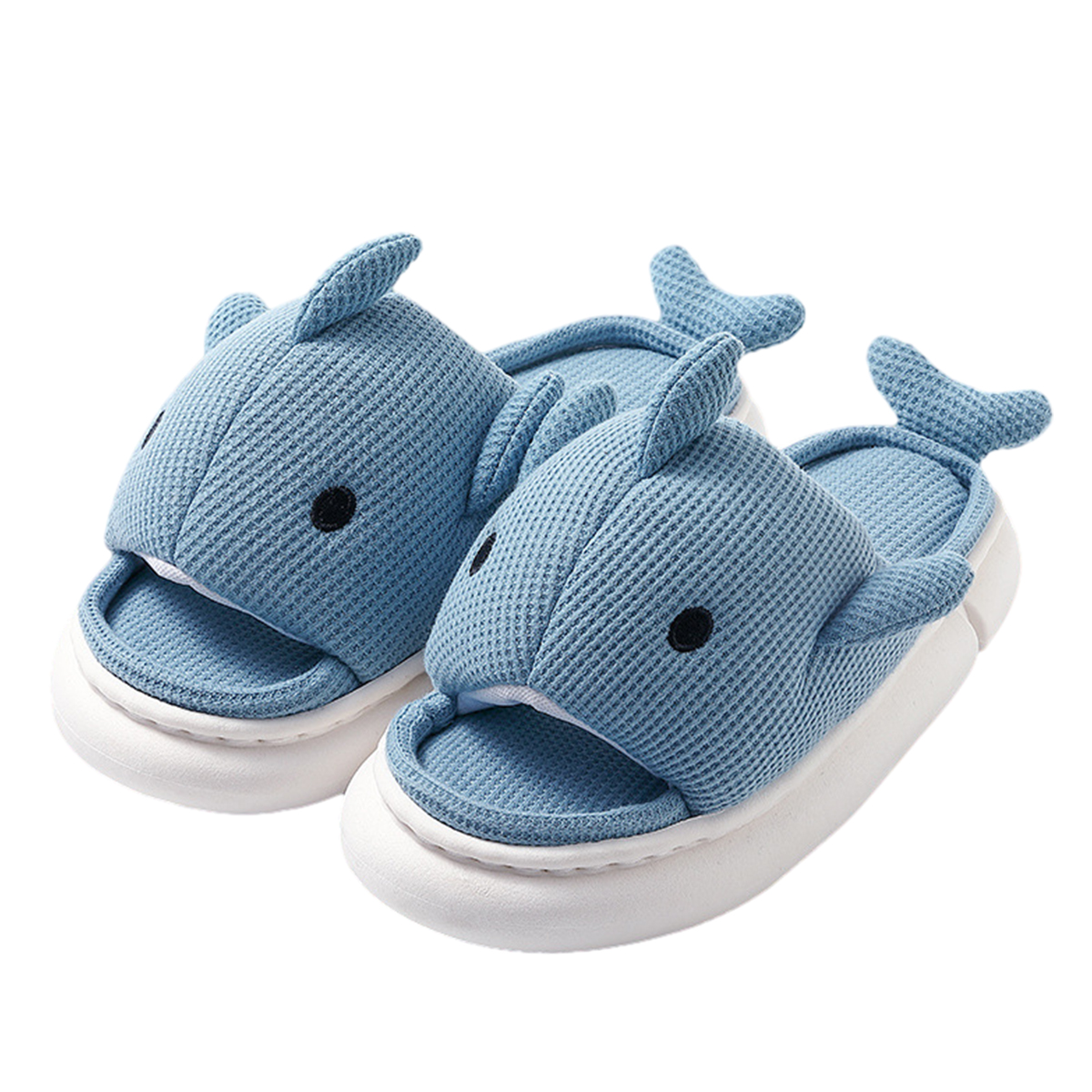 Cartoon Animal Slippers, Four Seasons Linen Thick Bottom Whale Slippers ...