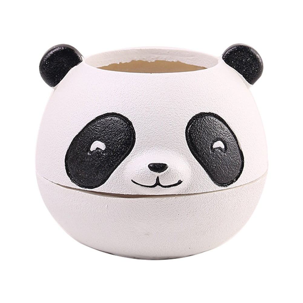 Cartoon Animal Split Flower Pot Cute Bear Elephant Desktop Potted Resin ...