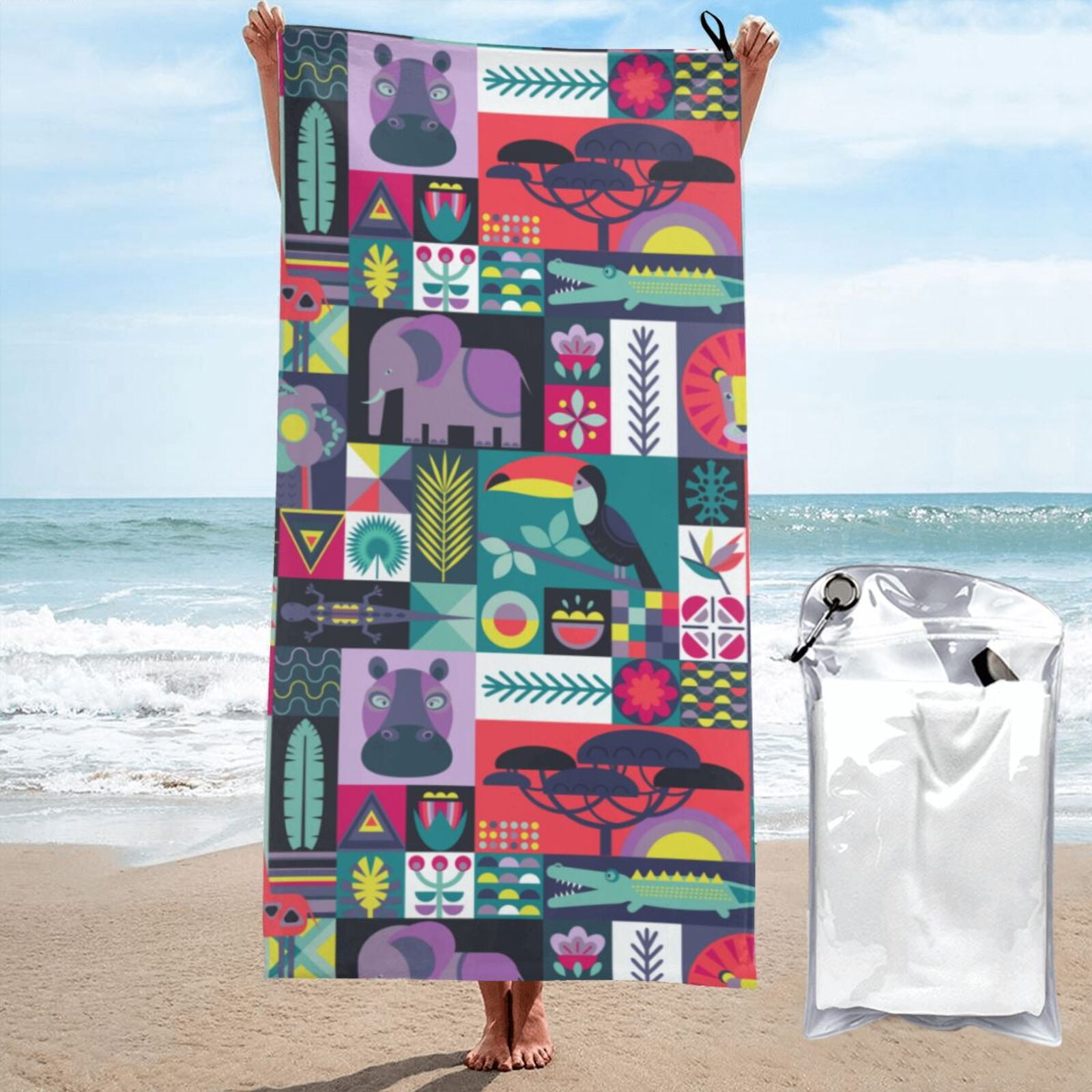 Cartoon Animalfiber Quick Dry Towel Beach Towels Good Water Absorption ...