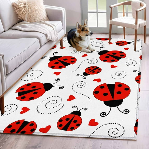 Cartoon Animals Area Rug 3x5 FT, Non Slip Entryway Bedside Carpet ...
