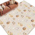 Cartoon Animals Area Rug 6x9 Washable Rug Non Slip Cute Giraffe ...