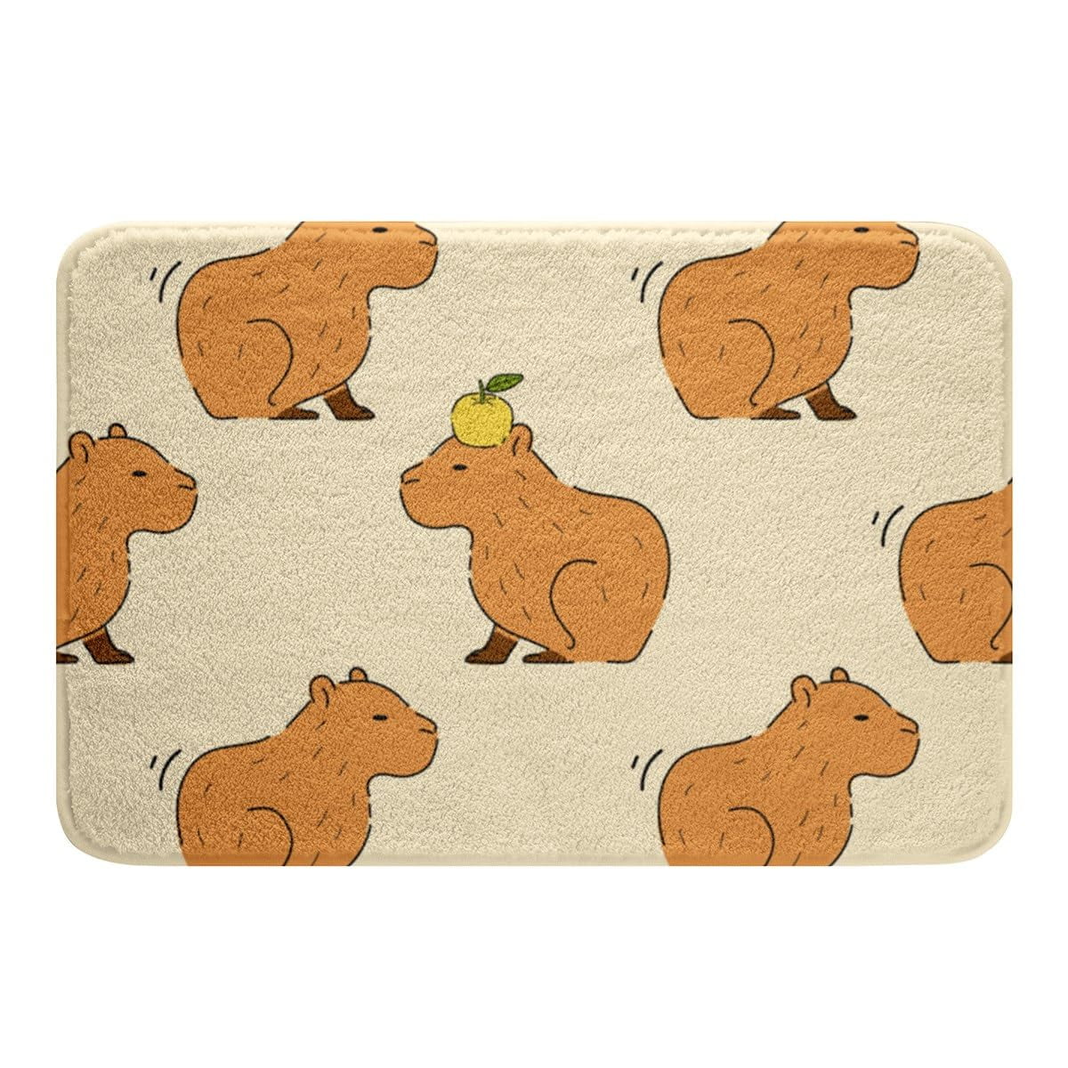 Cartoon Animals Bathroom Rugs Cute Capybaras Bath Mat for Capybara ...